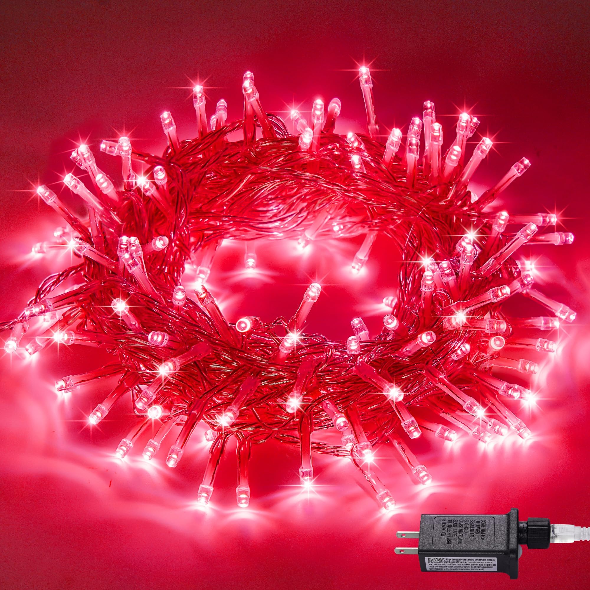 Amazon.com : JMEXSUSS 33ft 100 LED Red Lights for Halloween, 8 Modes ...