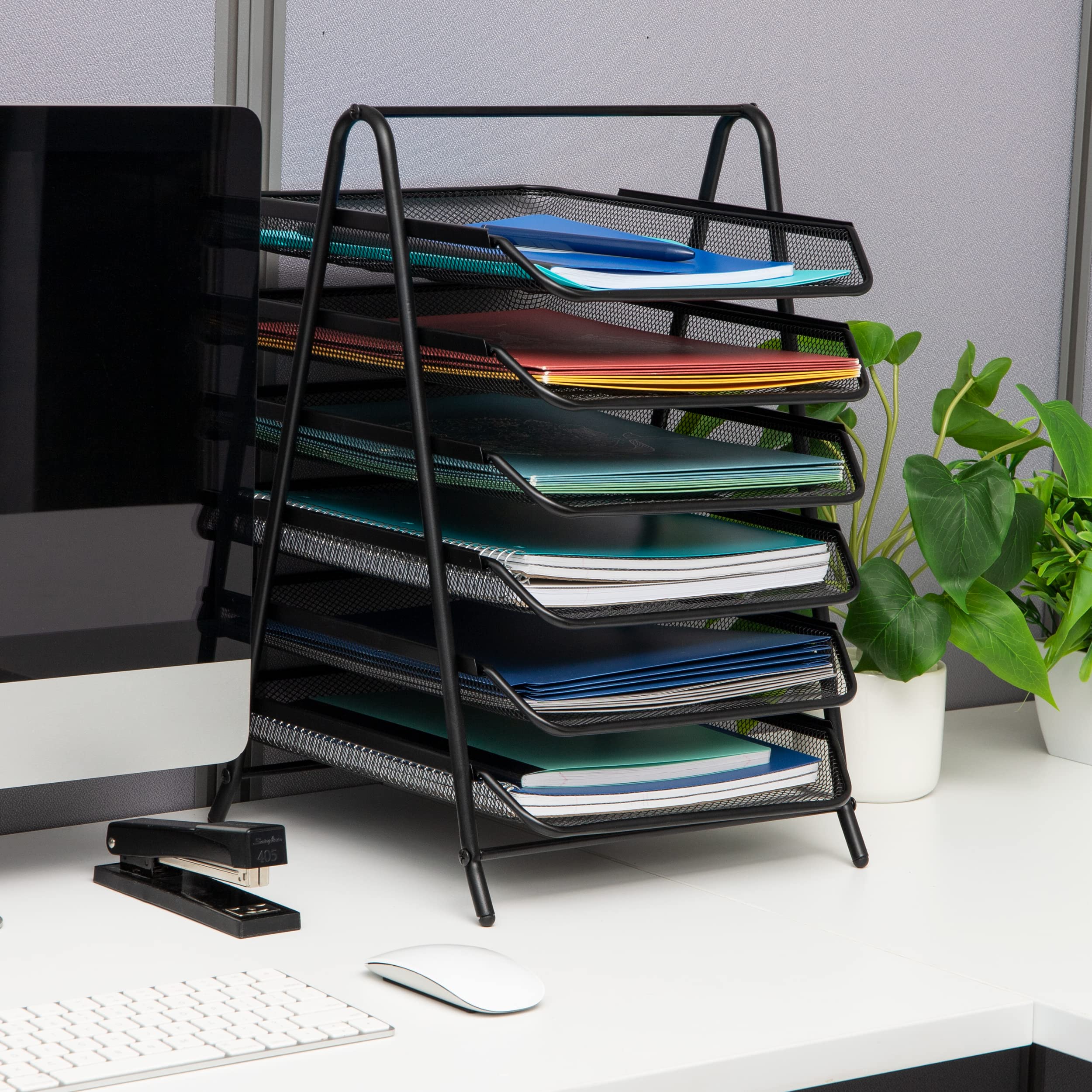 Snapklik.com : 6-Tier Paper Tray, Desktop Organizer, File Storage ...