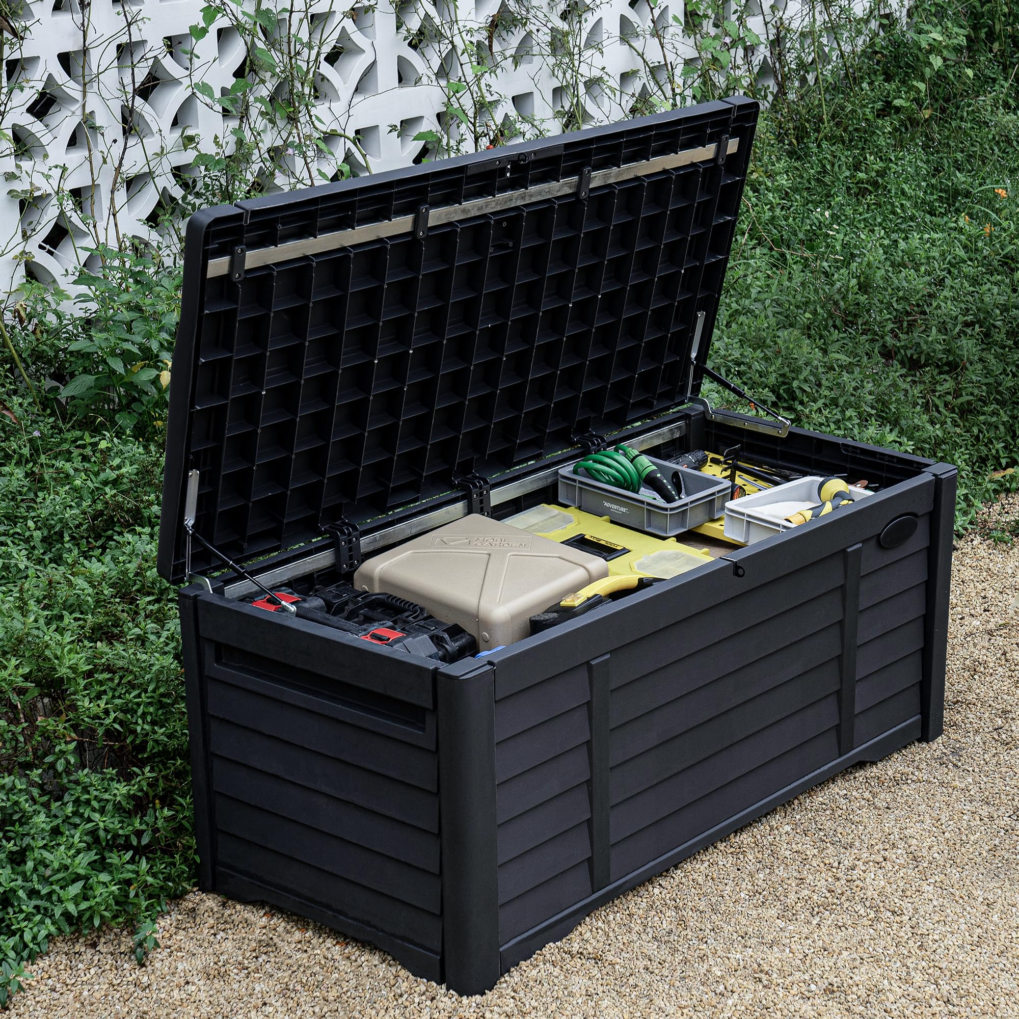 Snapklik.com : Outdoor Storage Deck Box, 120 Gallon Capacity ...