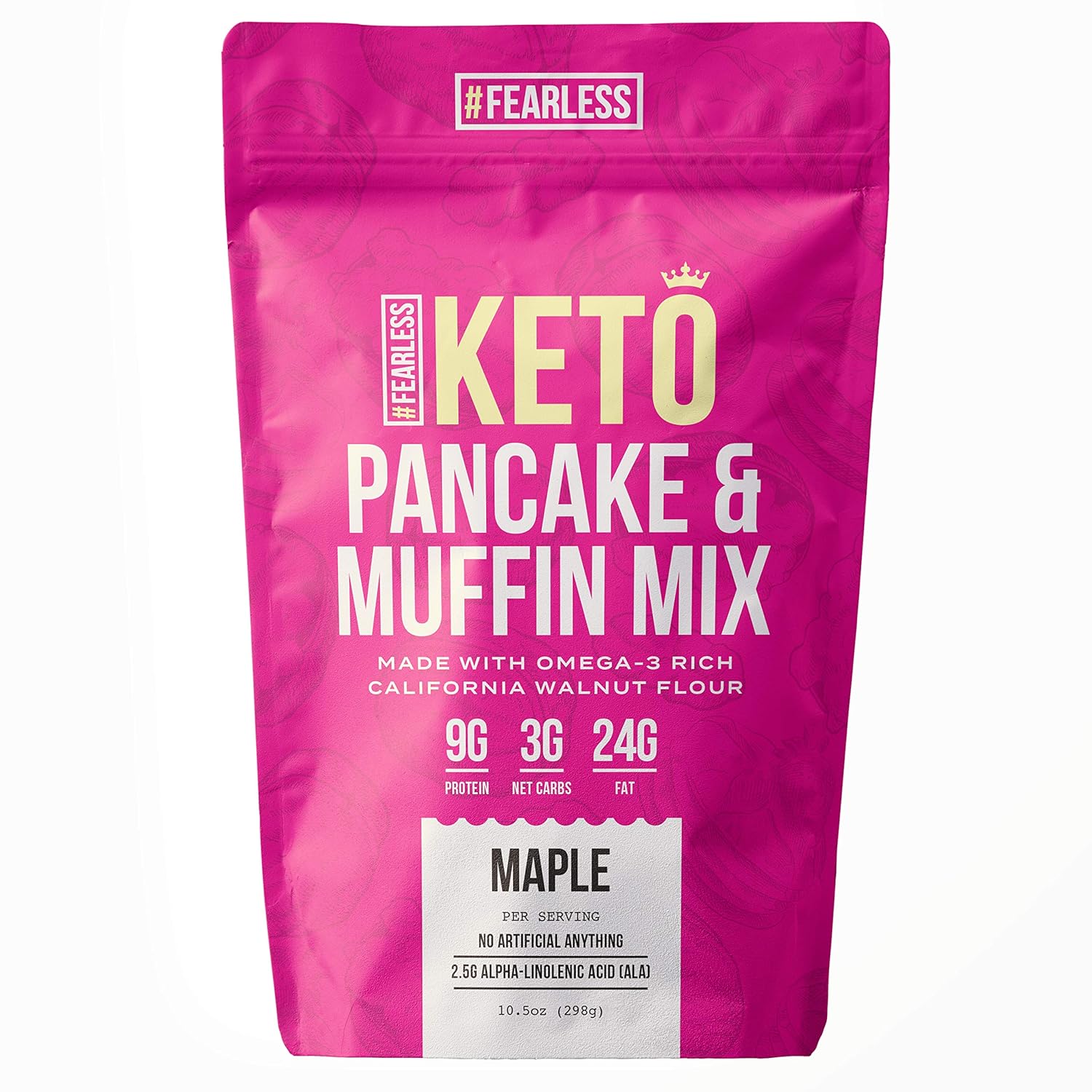 Amazon.com : Fearless Keto Pancakes & Muffin Mix, 3g Net Carb, High ...