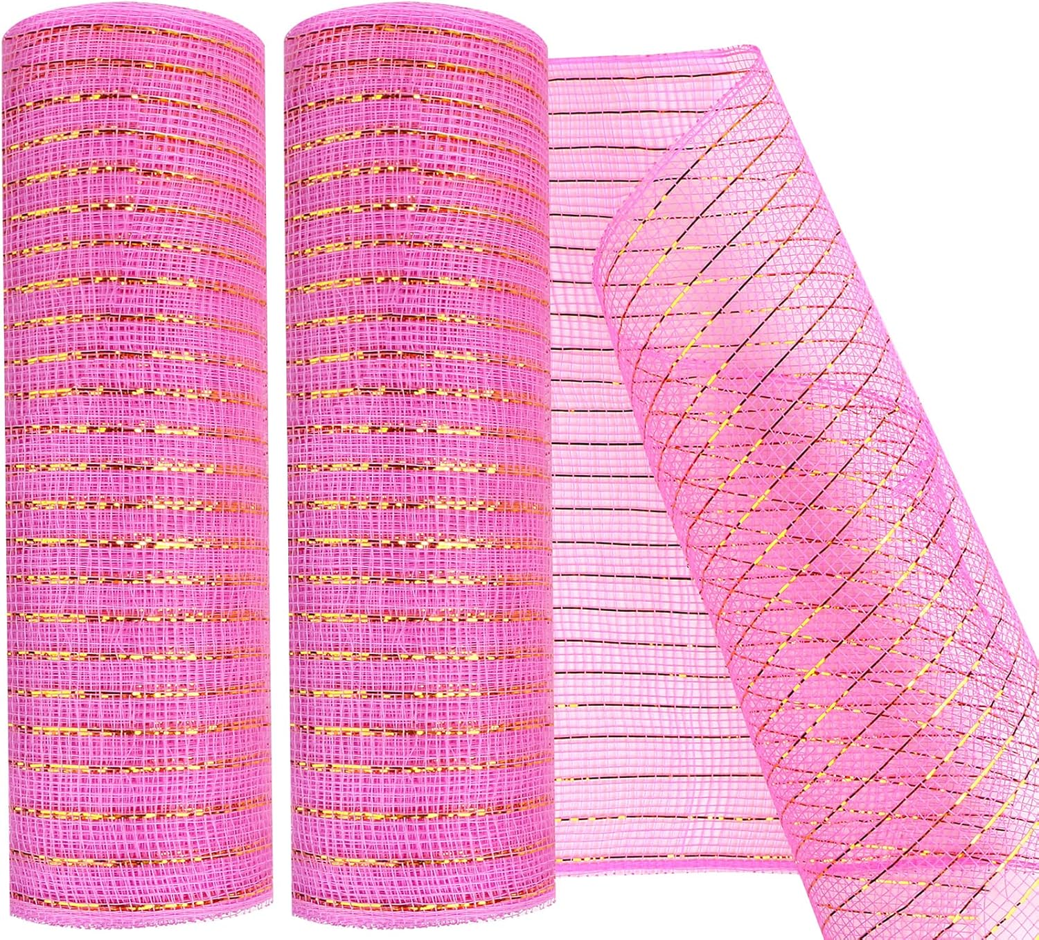 Amazon.com: MIKIMIQI 2 Pack Deco Mesh 10 Inch x 30 Feet Decor Mesh ...
