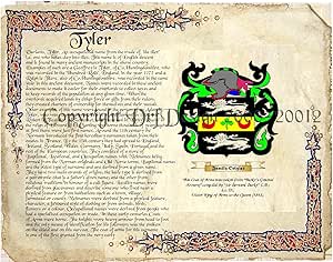 Amazon.com: Tyler Coat of Arms/ Family Crest on Fine Paper and Family ...