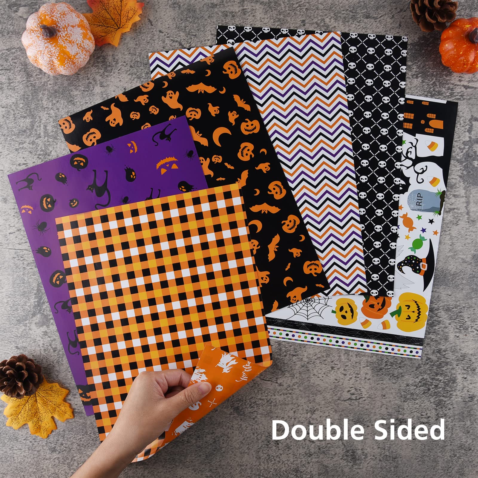 Snapklik.com : MIAHART 48 Sheet Halloween Pattern Paper Set A4 Size ...