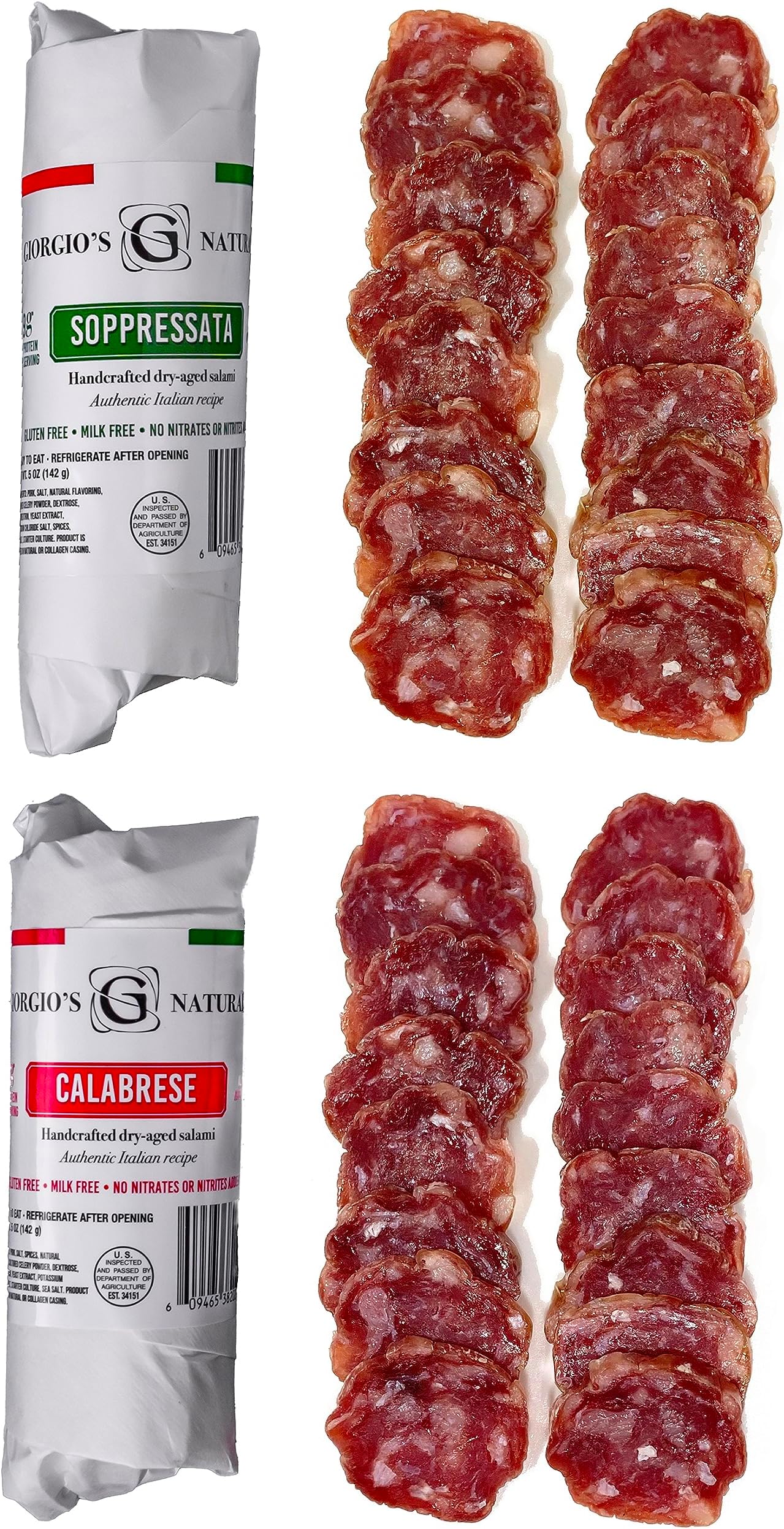 Amazon.com: Giorgio’s Naturals Handcrafted Dry-Aged Salami Variety Pack ...