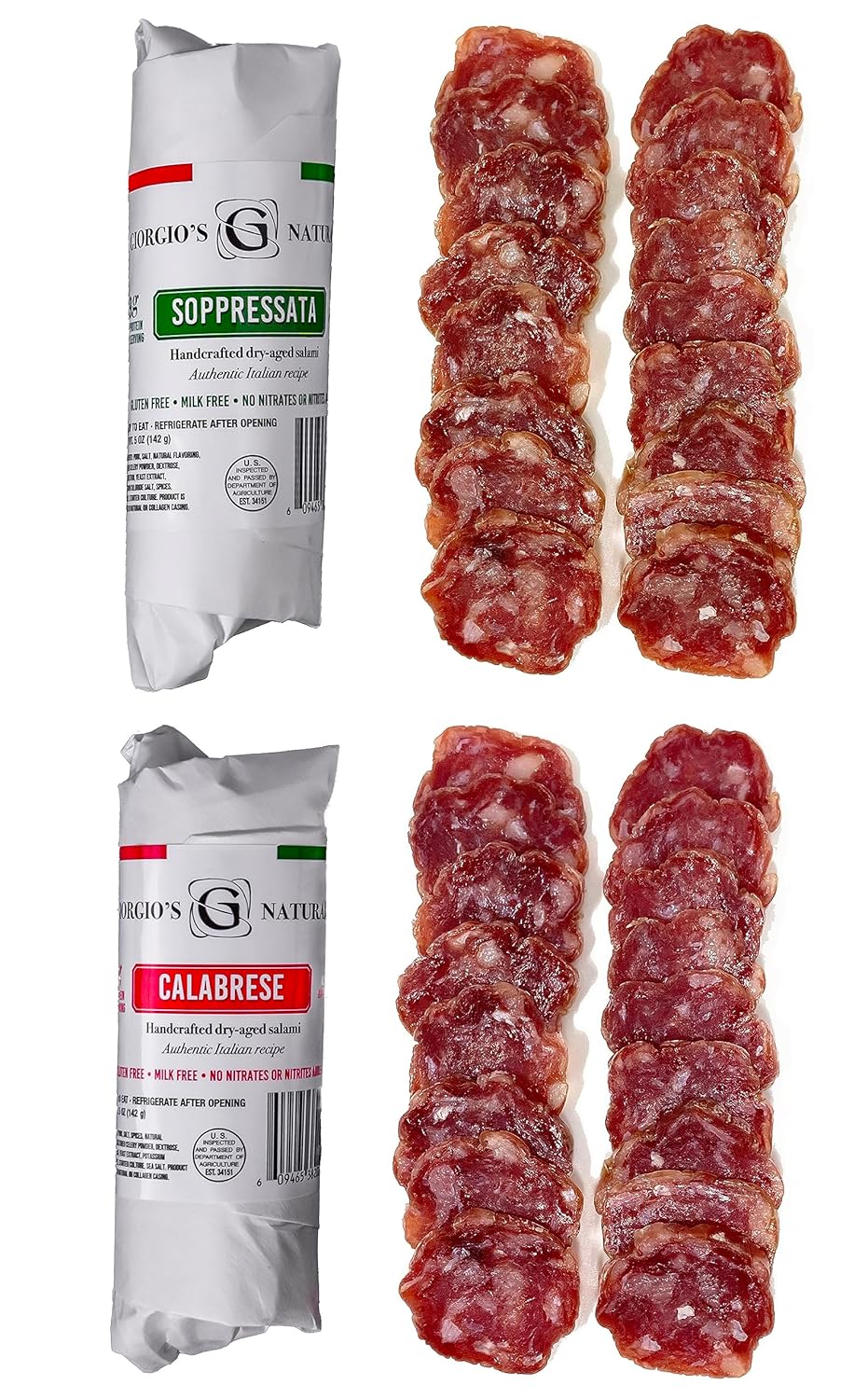 Amazon.com: Giorgio’s Naturals Handcrafted Dry-Aged Salami Variety Pack ...