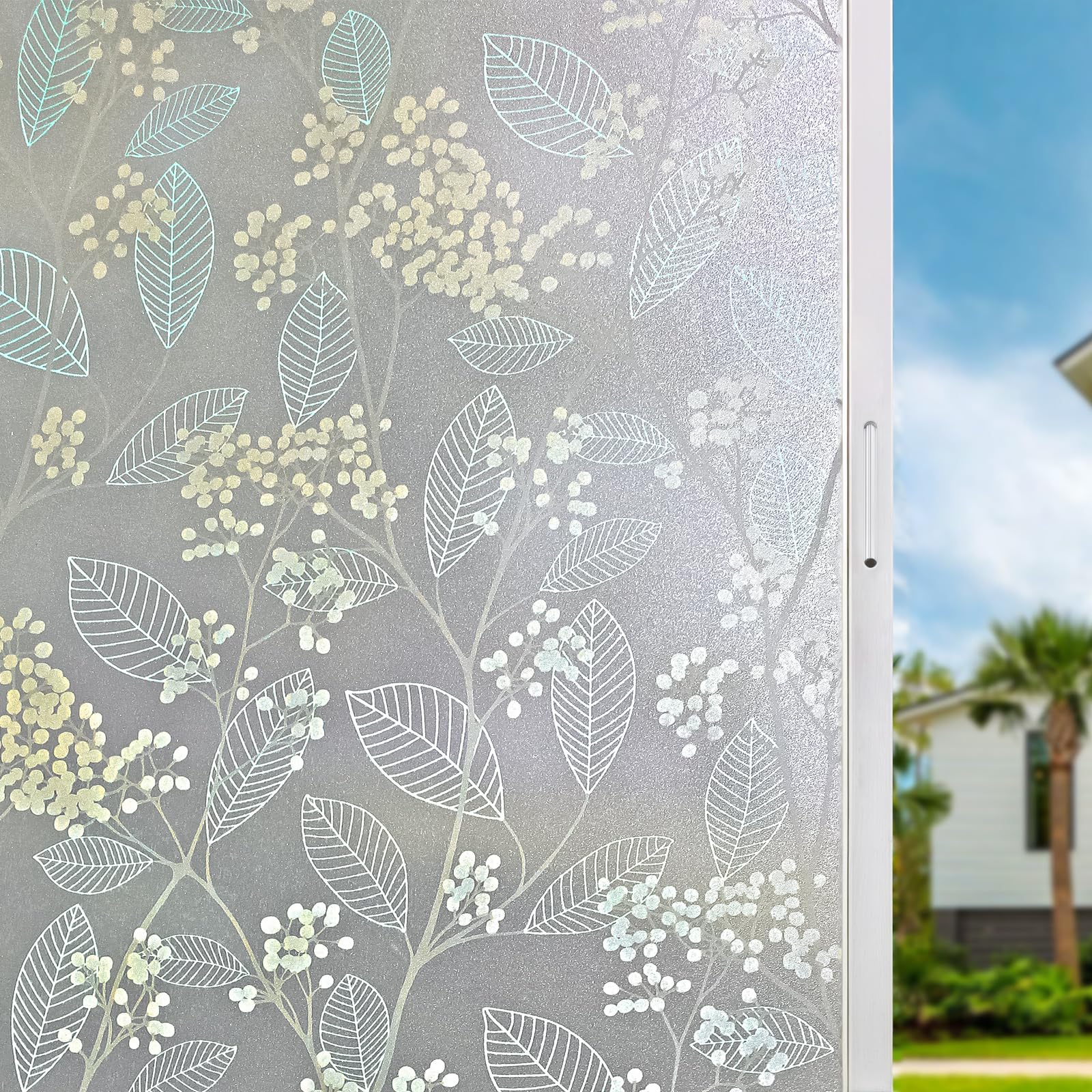 Frosted Glass Patterns Privacy Window Film Electrostatic Adhesive