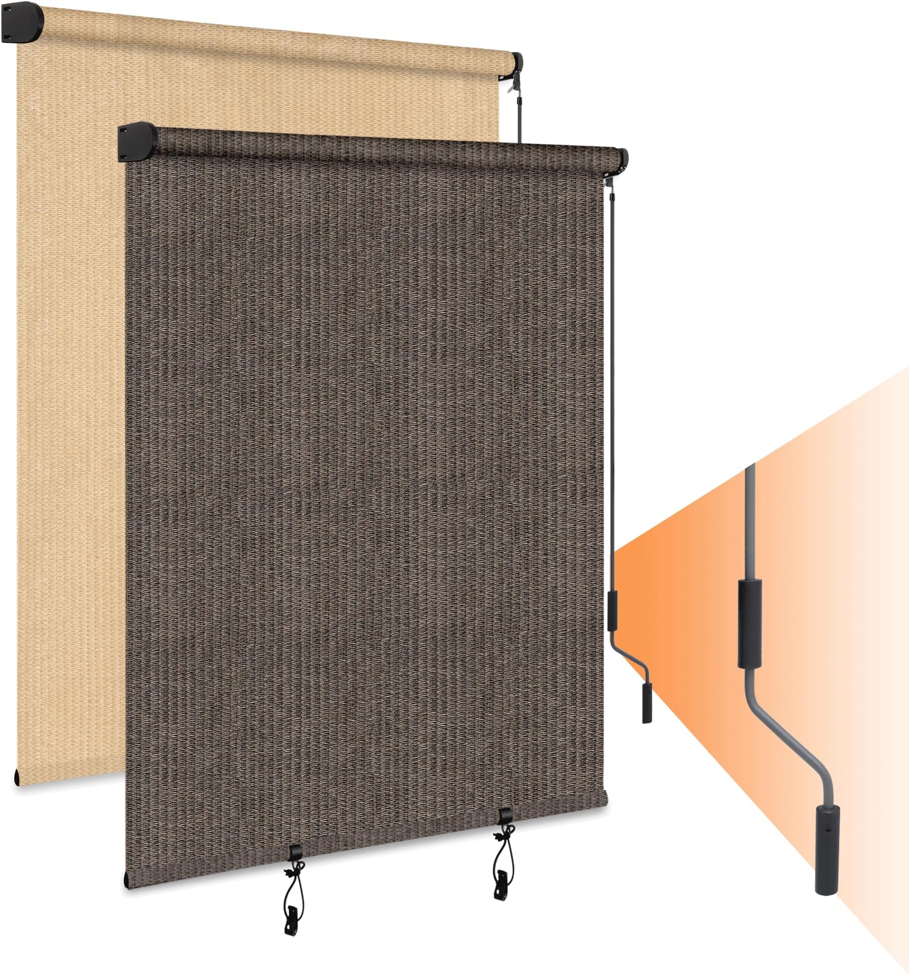 Amazon.com: Coolaroo 460037 Exterior, Natural Fabric, Protection, (6' X ...
