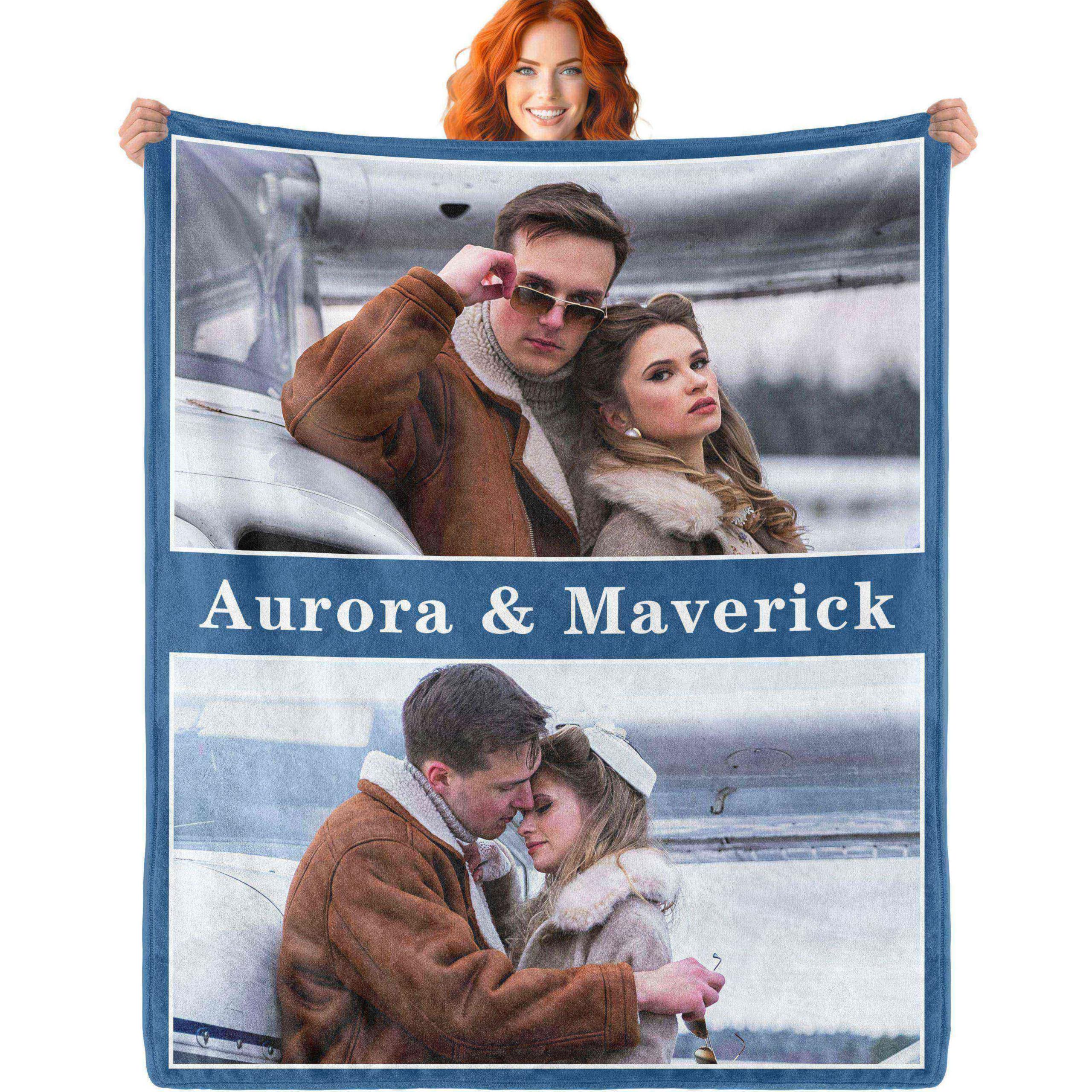 Amazon.com: WNNNS Custom Blankets with Photos Text, Customized Picture ...