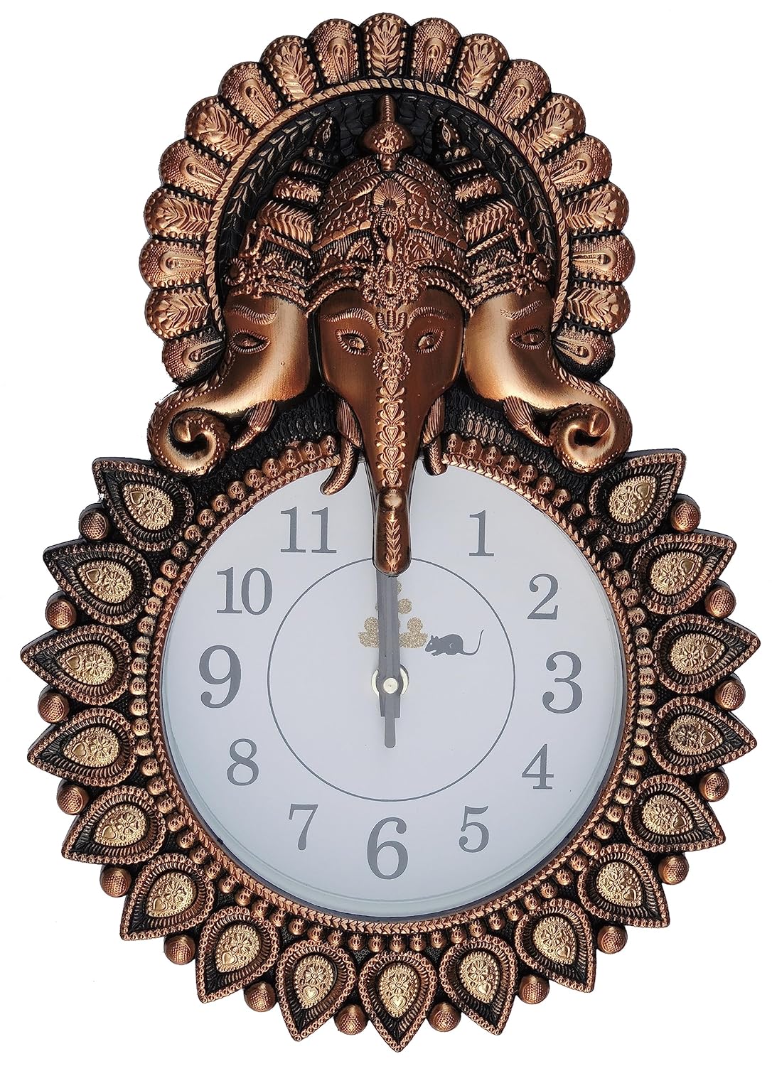 Buy GULABIART Premium Plastic Designer Stones Ganesha Wall Clock for ...