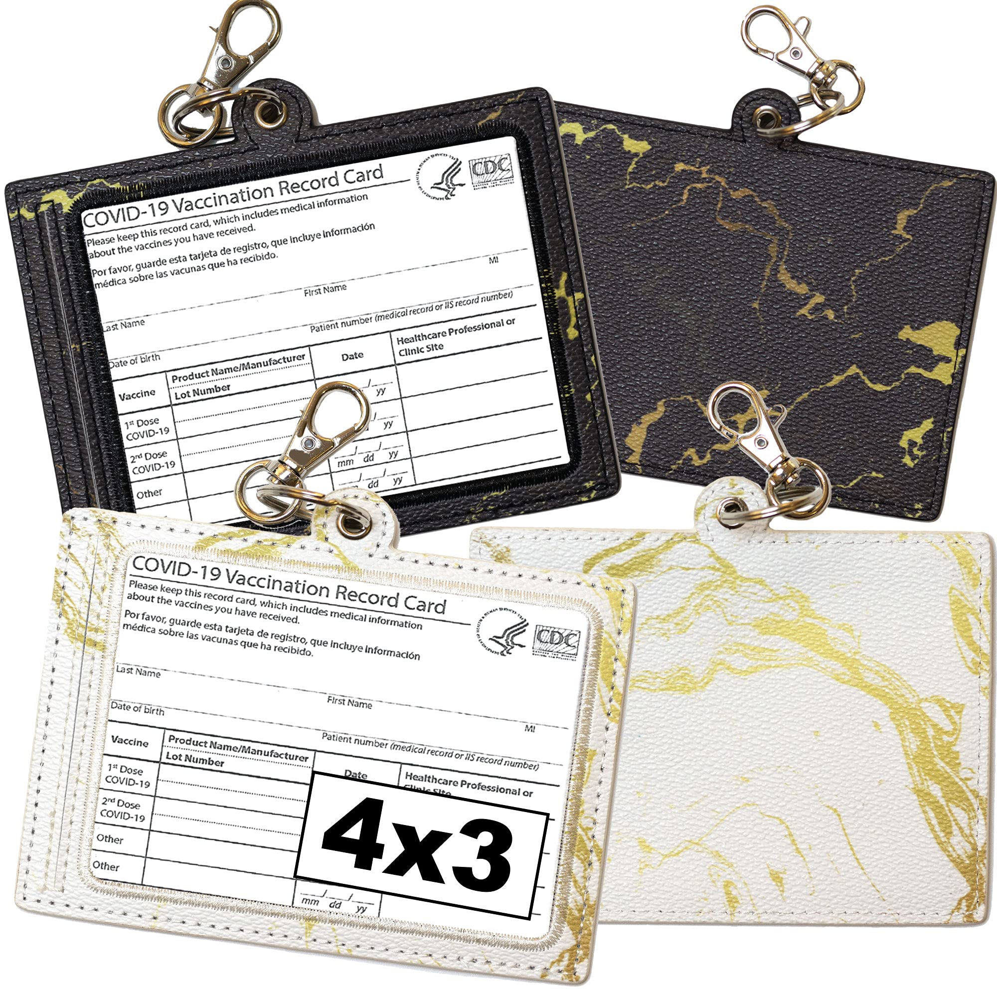 Buy CDC Vaccine Card Protector 4x3 - 2 Pack Vaccine Card Case ...