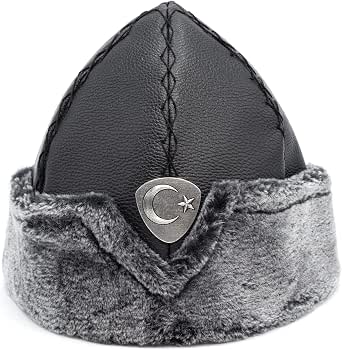 Amazon.com: Turkish Ottoman Bork Hat Ertugrul Dirilis Fur Leather ...