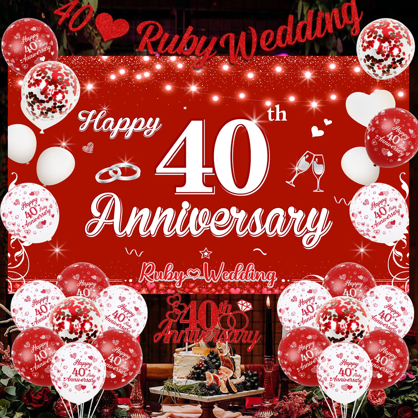 40th wedding anniversary logo | Honestweddingadvice.com