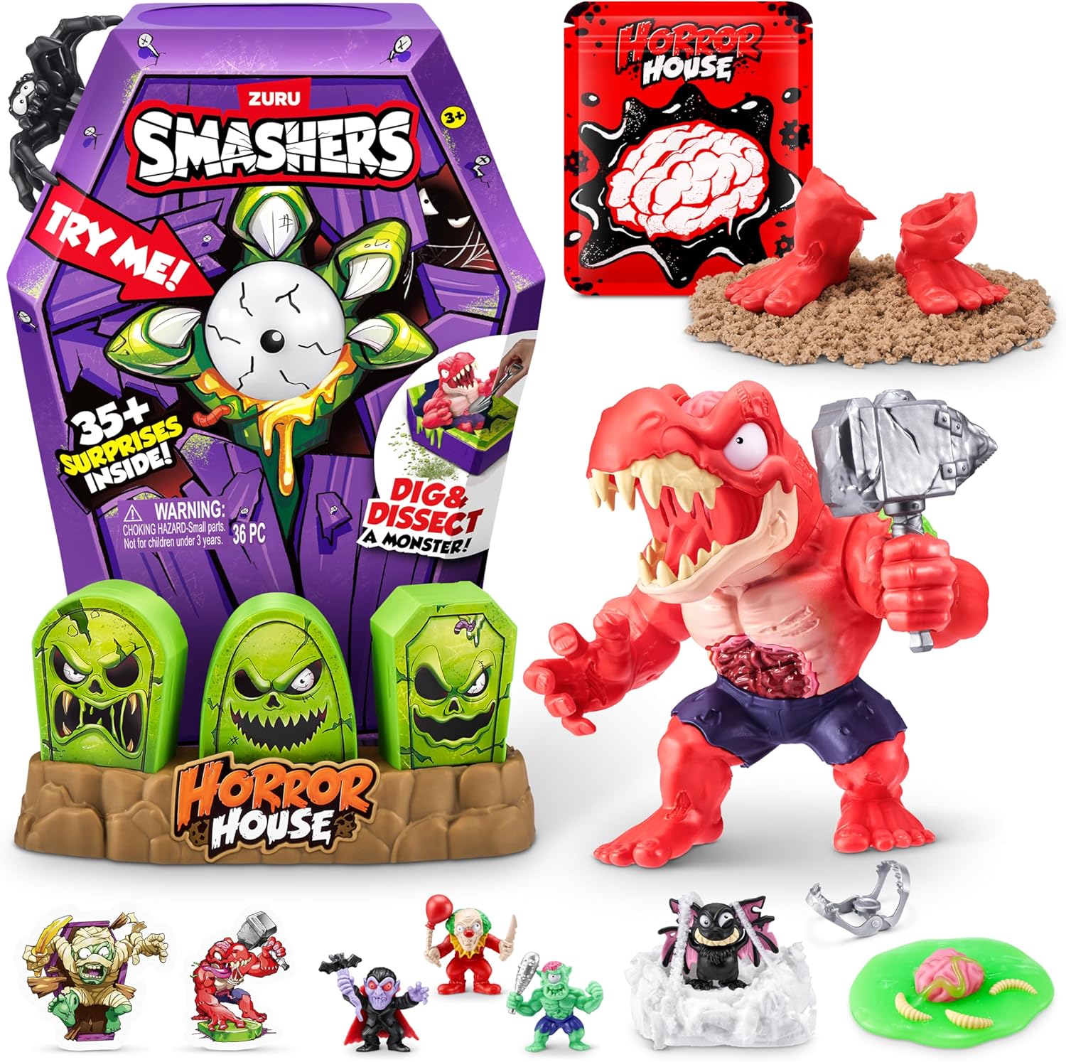 Amazon.com: Smashers Mega Horror House (Black) by ZURU, Interactive Toy ...