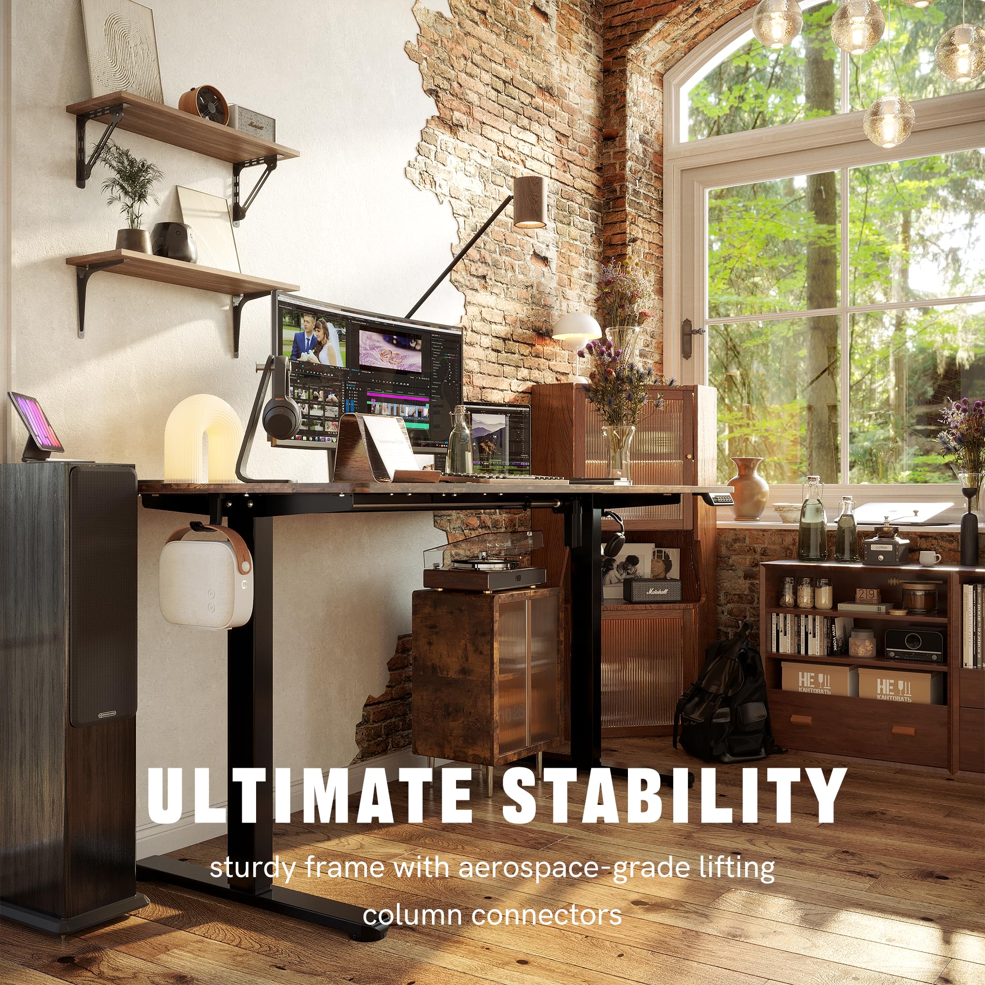 Monomi Electric Standing Desk, Height Adjustable Desk 55x 24 Inches ...