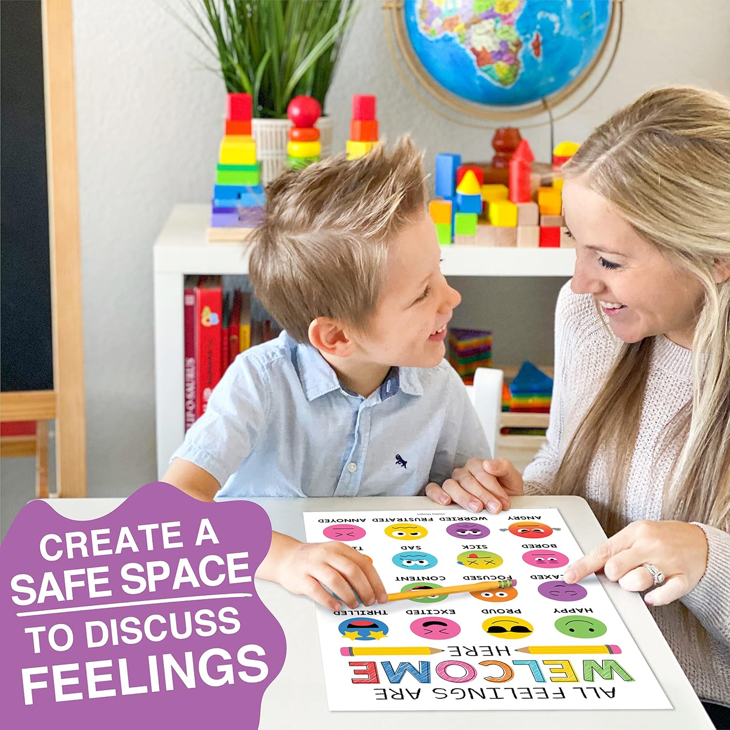 Colorful Feelings Chart pour les enfants - Affiche Maroc | Ubuy