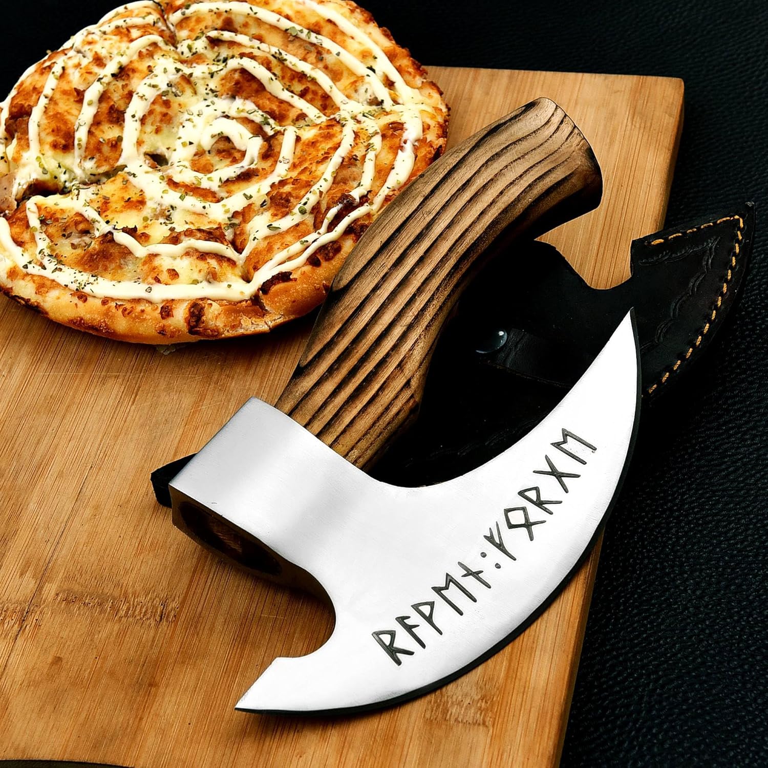 Amazon.com: Handmade 9.5 inches Viking Pizza Cutter with Rosewood ...