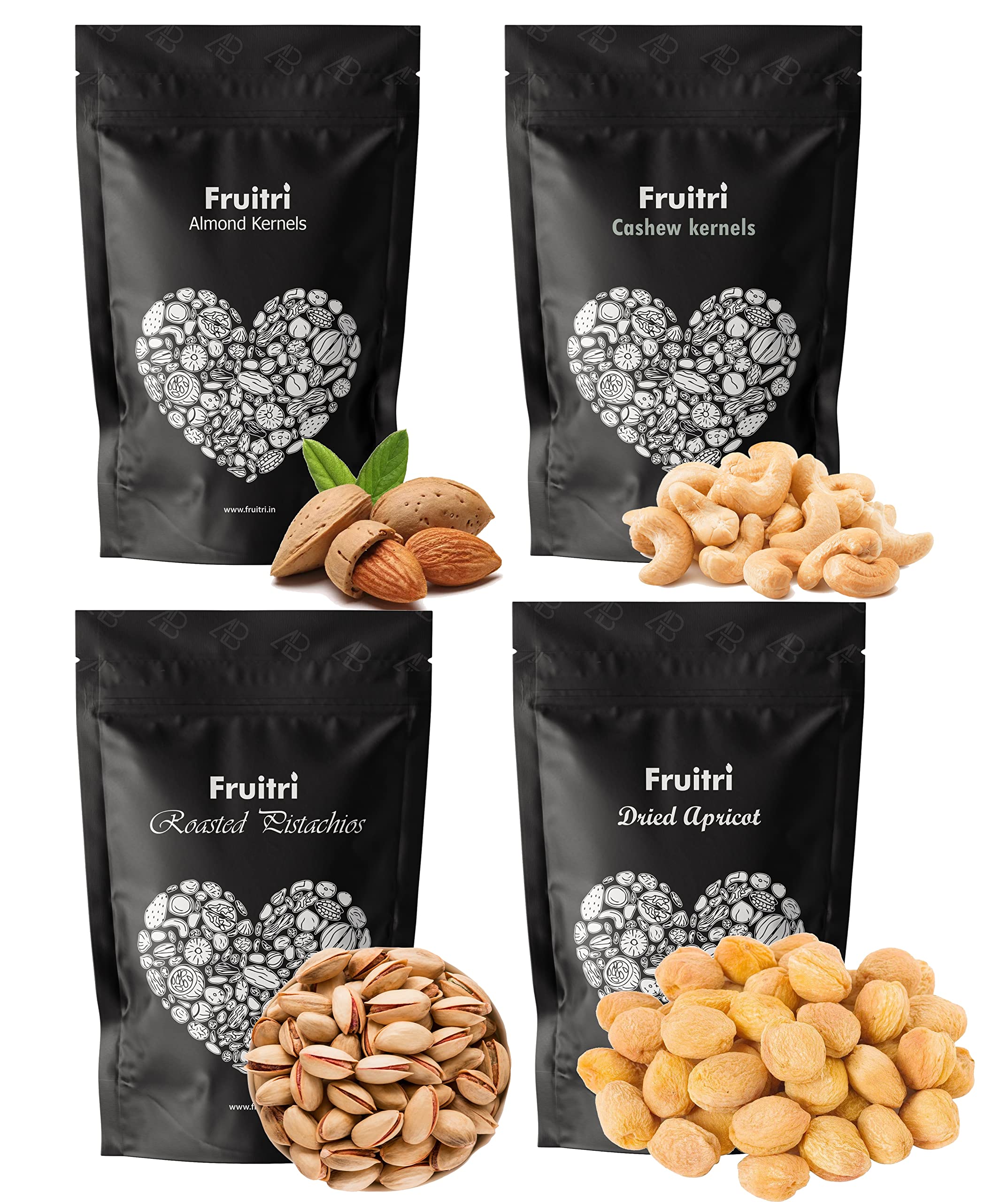Fruitri Fresh and Premium Nuts, Dry Fruits Combo Pack, Almond, Cashew ...