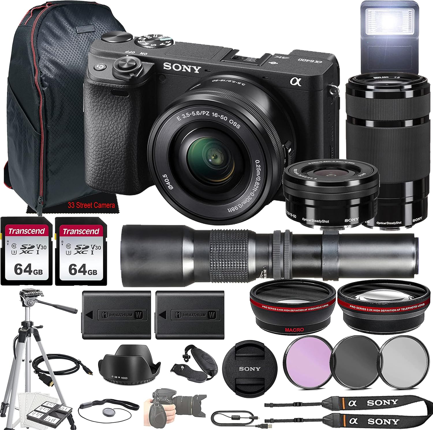 Amazon.com : Sony a6400 Mirrorless Camera w/E PZ 16-50mm f/3.5-5.6 OSS ...