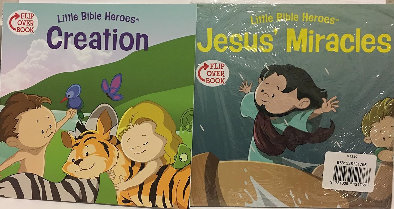 Little Bible Heroes 8-pack Flip-Over-Books: Creation to Jesus' Miracles ...