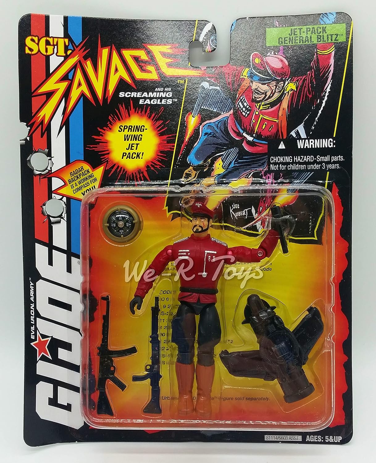 Amazon.com: GI Joe Sgt Savage Jet-Pack General Blitz : Toys & Games