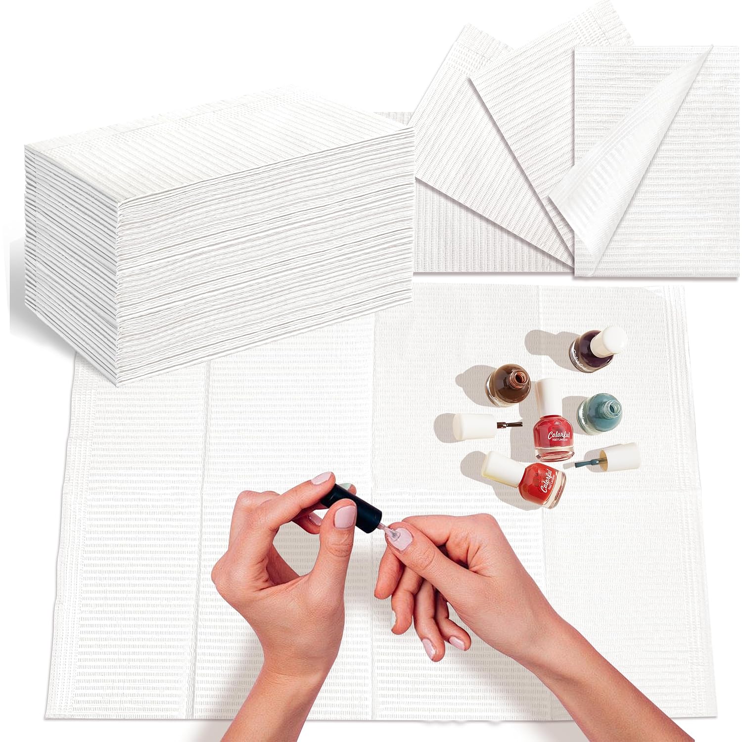 Amazon.com: 60PCS Disposable Nail Mats Fordable Nail Art Table Mats for ...