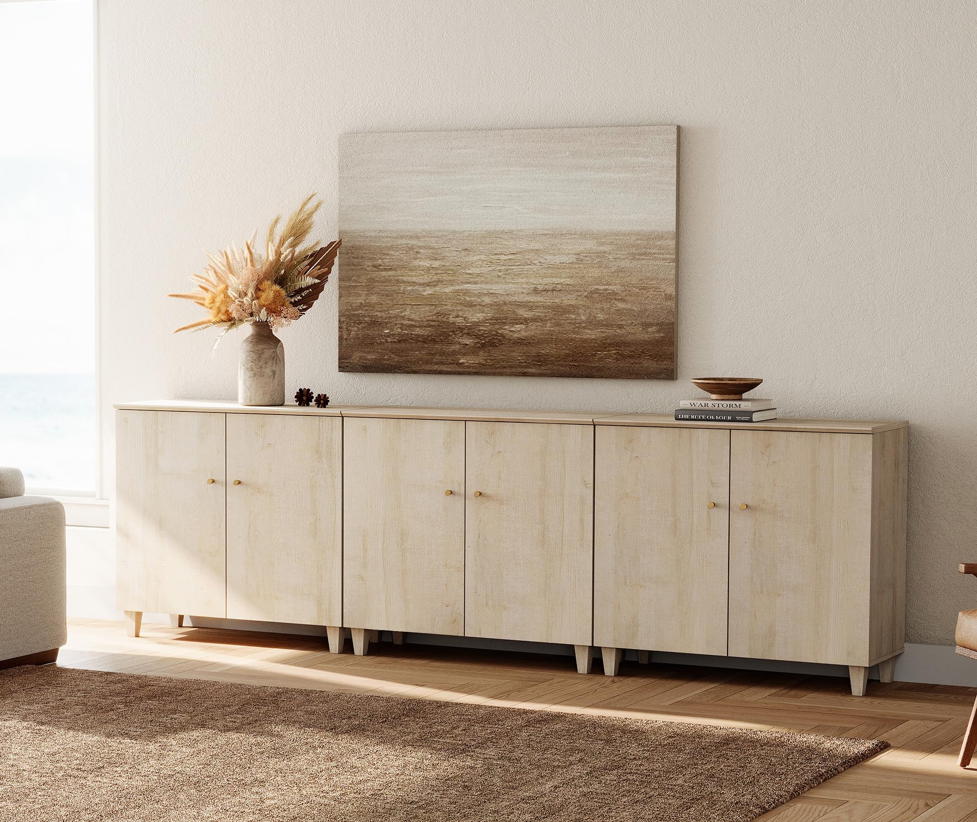 Amazon.com: WAMPAT Modern TV Stands Media Console Tables for 100 ...