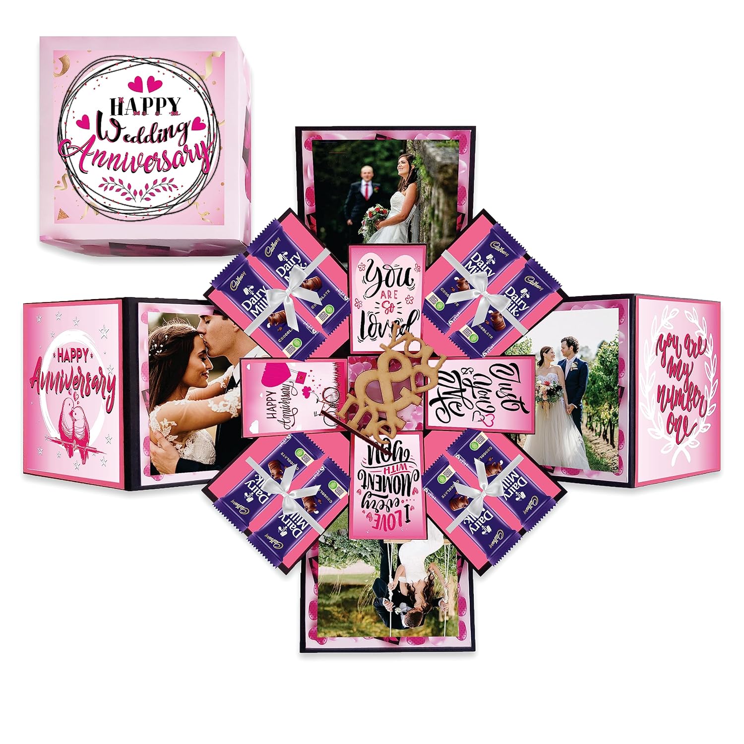 Explosion Box for Anniversary Gift for Husband, Handmade chocolate ...