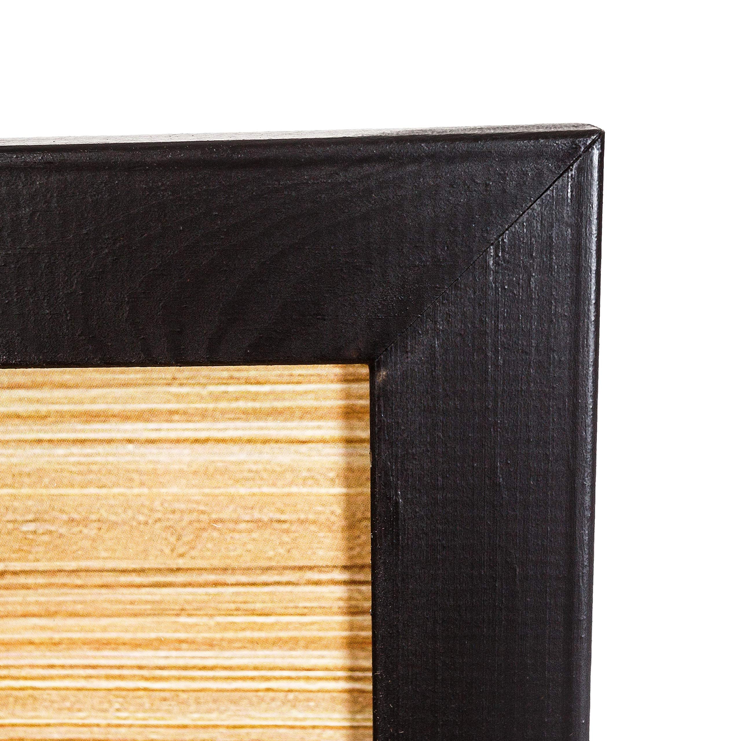 Rustic Wooden Picture Frame 8x10 - Black - Set of 2-100% Natural Eco ...