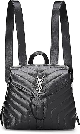Amazon.com: Yves Saint Laurent, Pre-Loved Black Calfskin Monogram ...