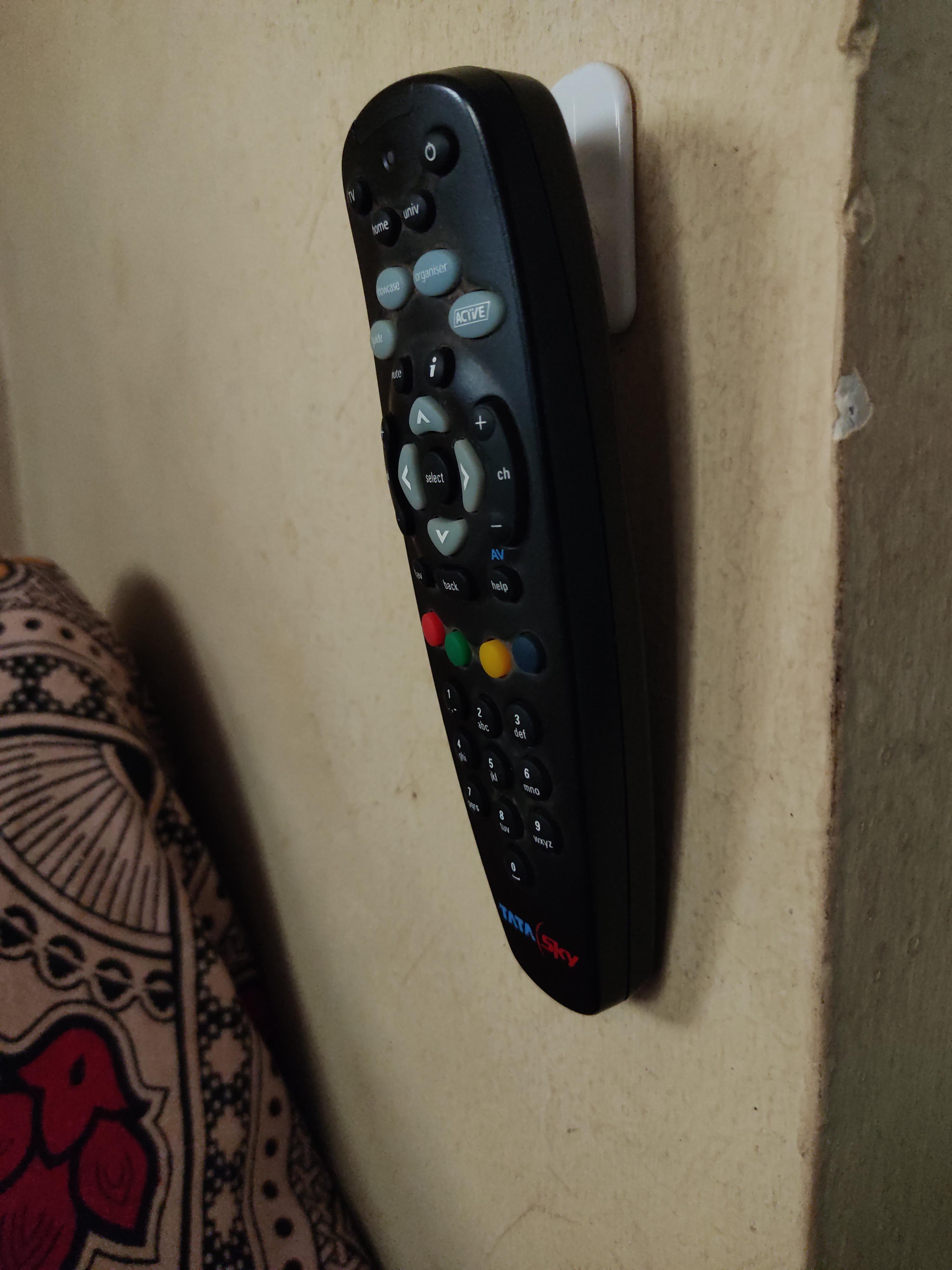 Super Plastic Sticky Hook To Hang Ac Or Tv Remotes, Space Organise ...