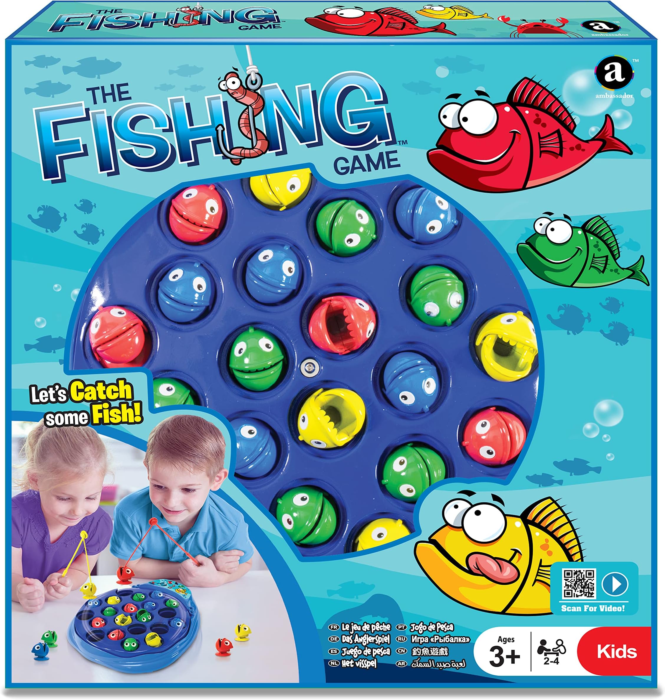 Fishing Game Play Set,Magnetic Fishing Games with 55 Fish, 4 Poles ...
