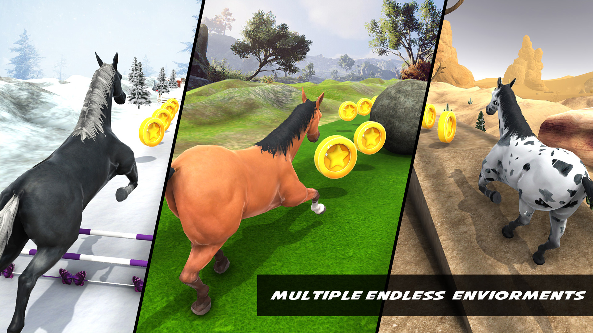 Wild Horse Simulator Free Games For Kids - Virtual Farm Life Horse ...