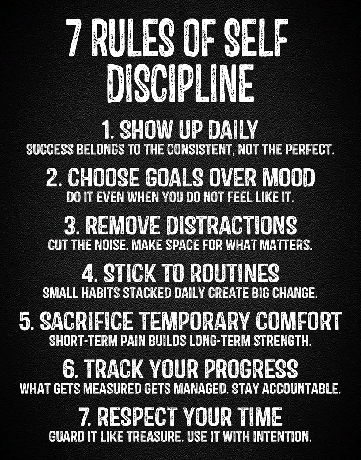 Amazon.com: 7 Rules of Self Discipline – Productivity and Consistency ...