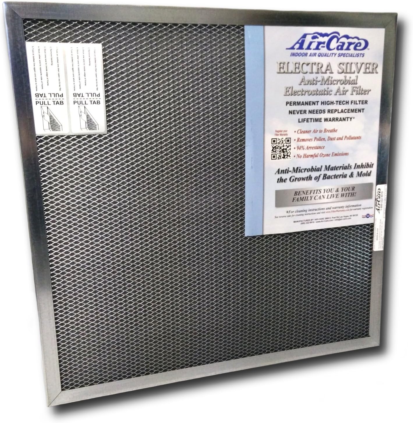 19-7/8 x 21-1/2 x 1 Electrostatic Washable Permanent A/C Furnace Air ...