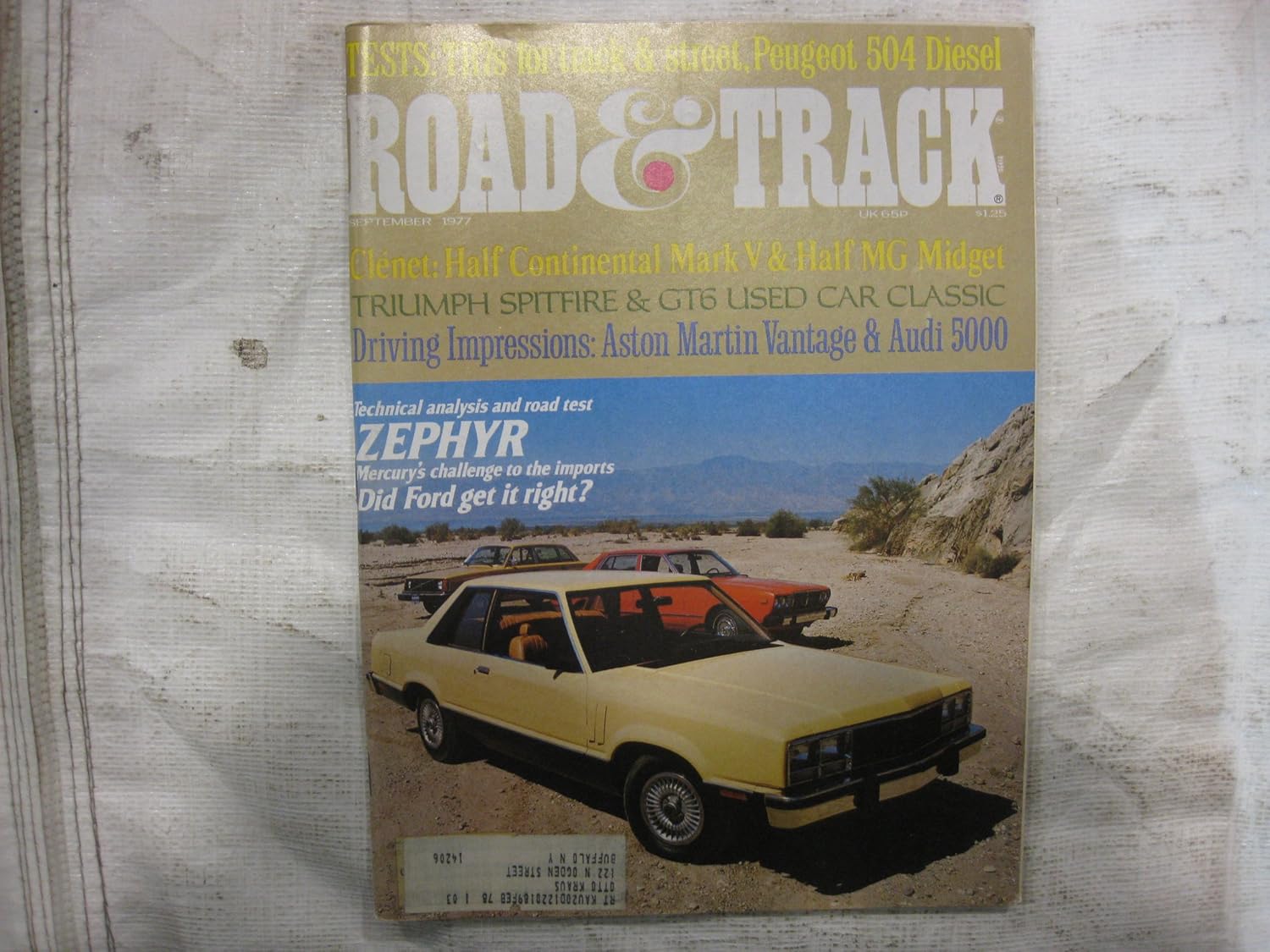 Road And Track Magazine September 1977: John Lamm, Doug Nye, Tom ...