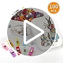 Amazon.com: Sewing Clips with Tin Box, 100 Pcs Assorted Color Craft ...