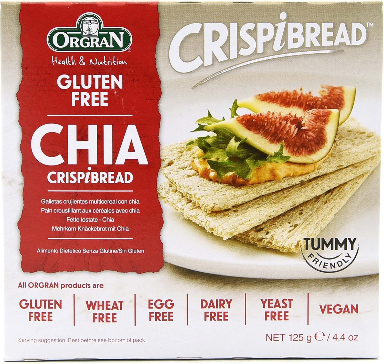ORGRAN - Gluten Free Multigrain Crispbread with Chia 125g (PACK OF 3 ...
