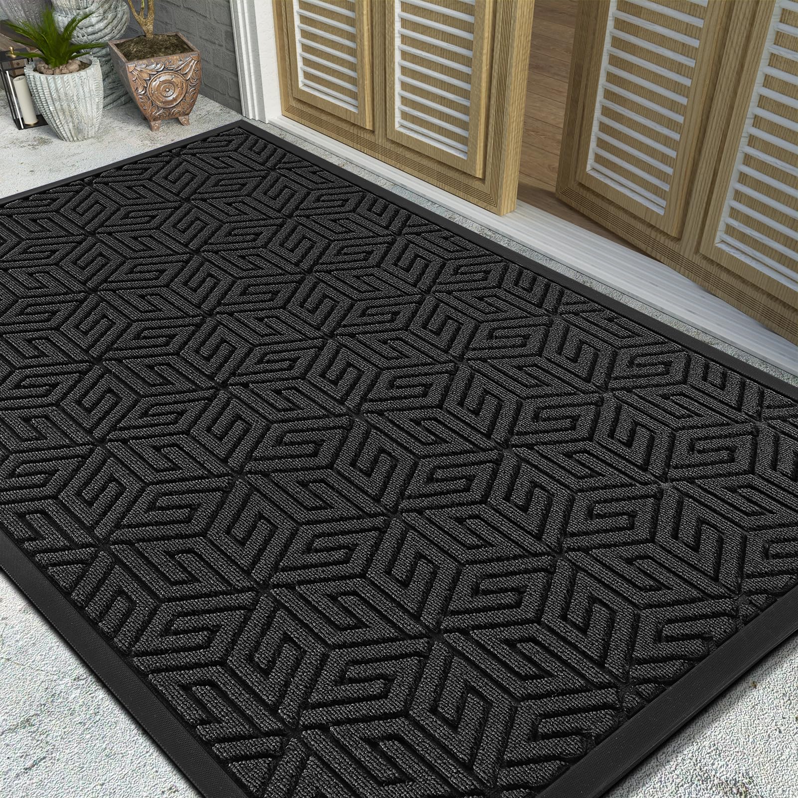 Yimobra Durable Front Outdoor Indoor Doormat, Large Heavy Duty Entrance ...