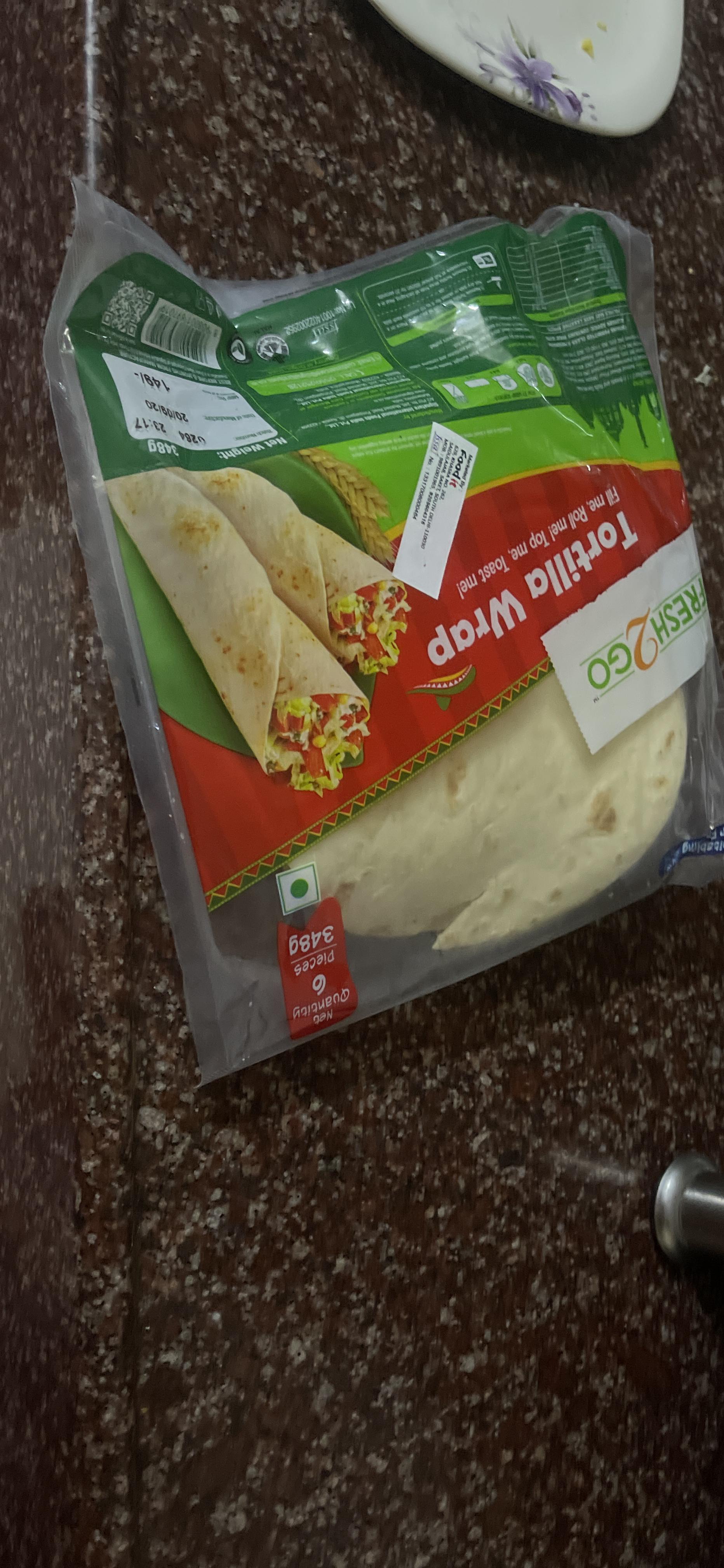 Fresh2Go, Tortilla Wrap 6 Pieces348 G 2 Pack, Plain, 696 Gram : Amazon ...