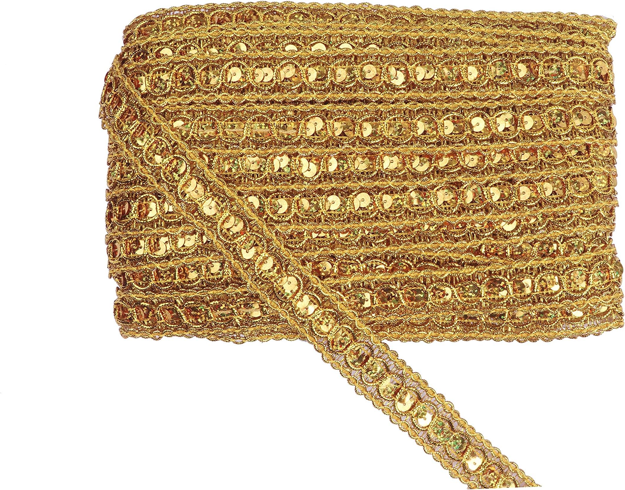 Amazon.com: Aysekone 100 Yards 6mm Metallic Shiny Trim Sewing String ...