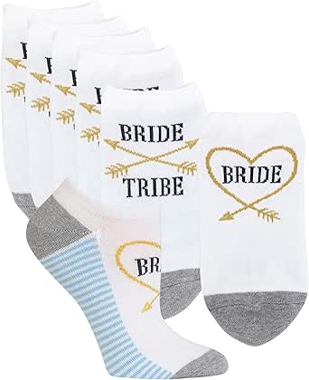 Amazon.com: Hot Sox Women's Bride Tribe No Show Socks Sockshosiery ...