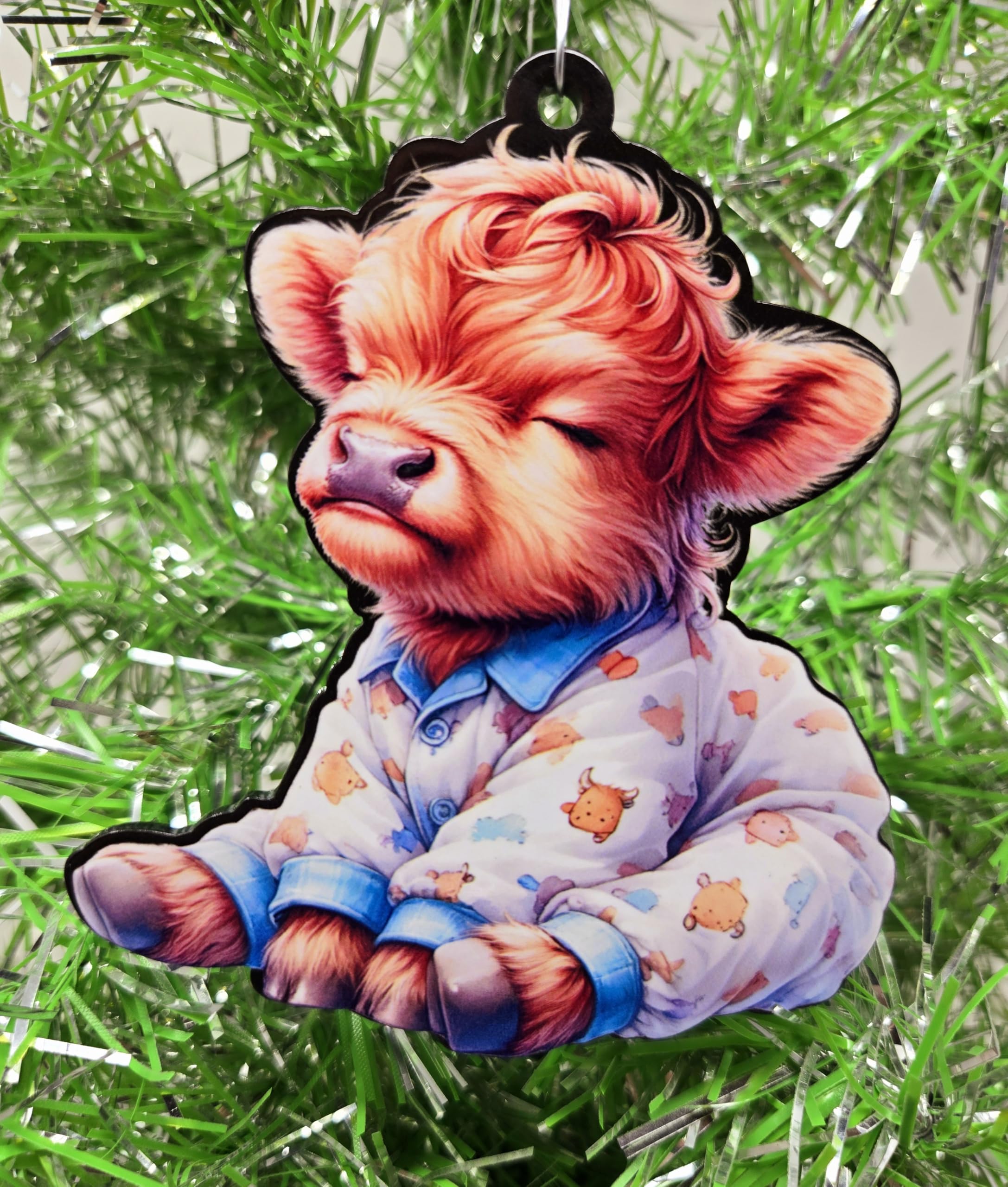 Amazon.com: Highland Cow in Pajamas Ornament : Home & Kitchen