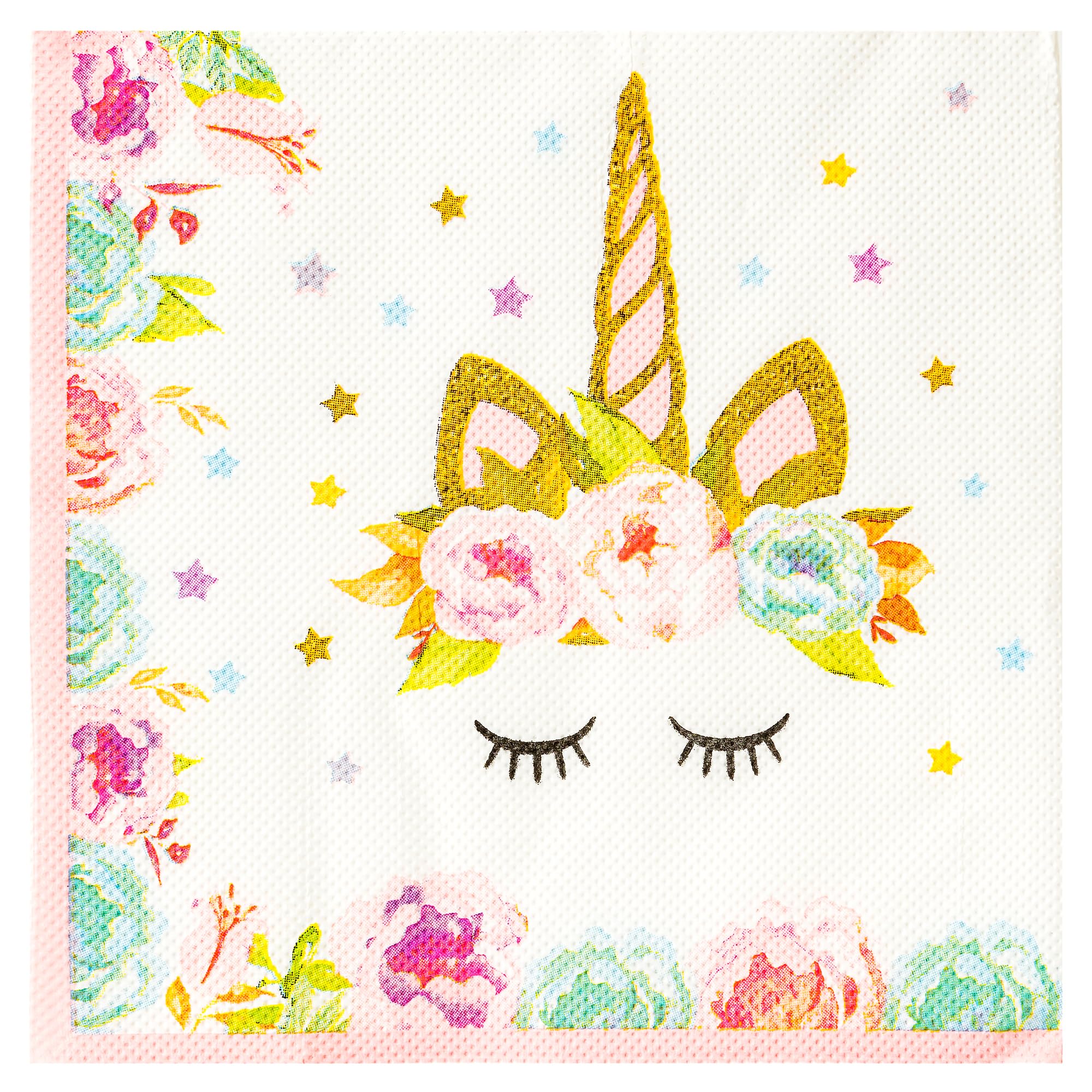 Amazon.com: Calculs Kids' Party Supplies Unicorn Napkins Rainbow 6.5 ...