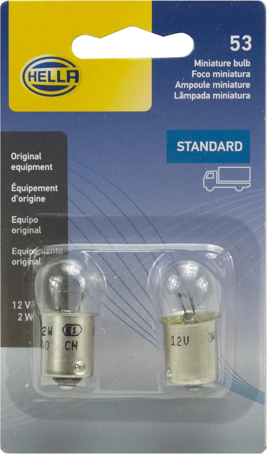 Amazon.com: HELLA 53TB Twin Blister Standard Miniature 53 Bulbs, 12V ...