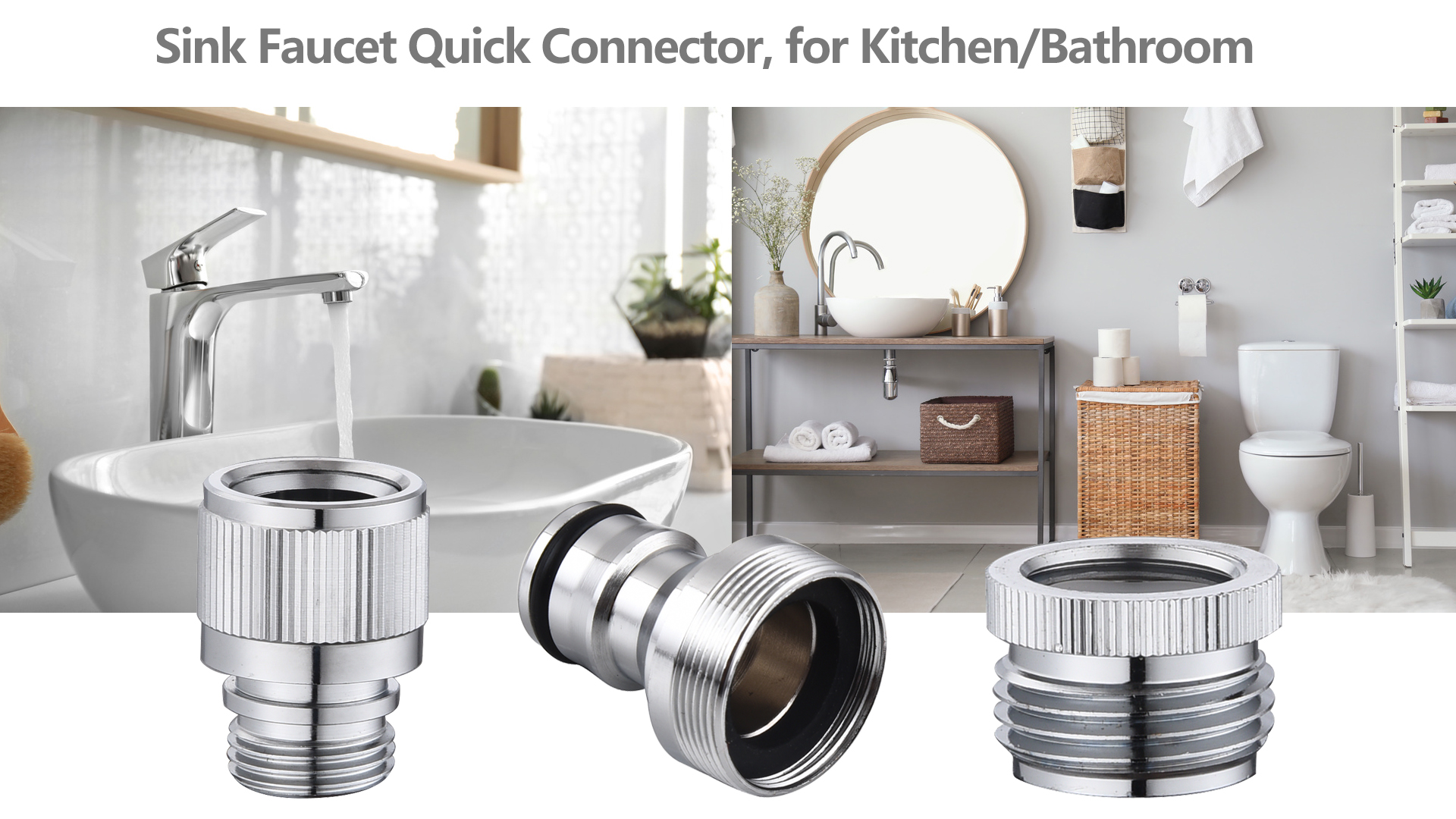 Watch Sink Faucet Quick Connector, Faucet to Garden Hose Adapter ...