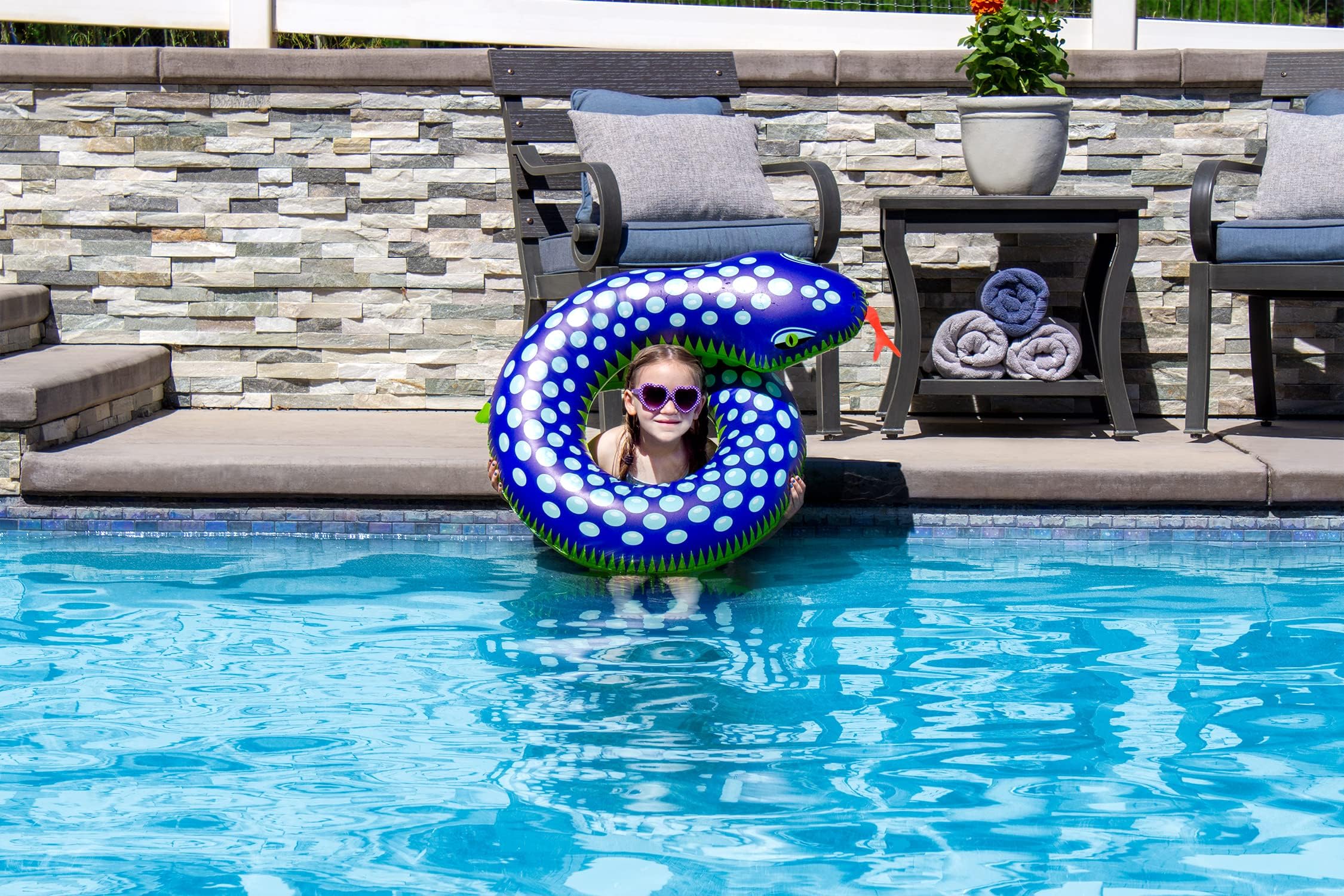 Amazon.com: Swimline Two Headed Curly Serpent Pool Float : Toys & Games