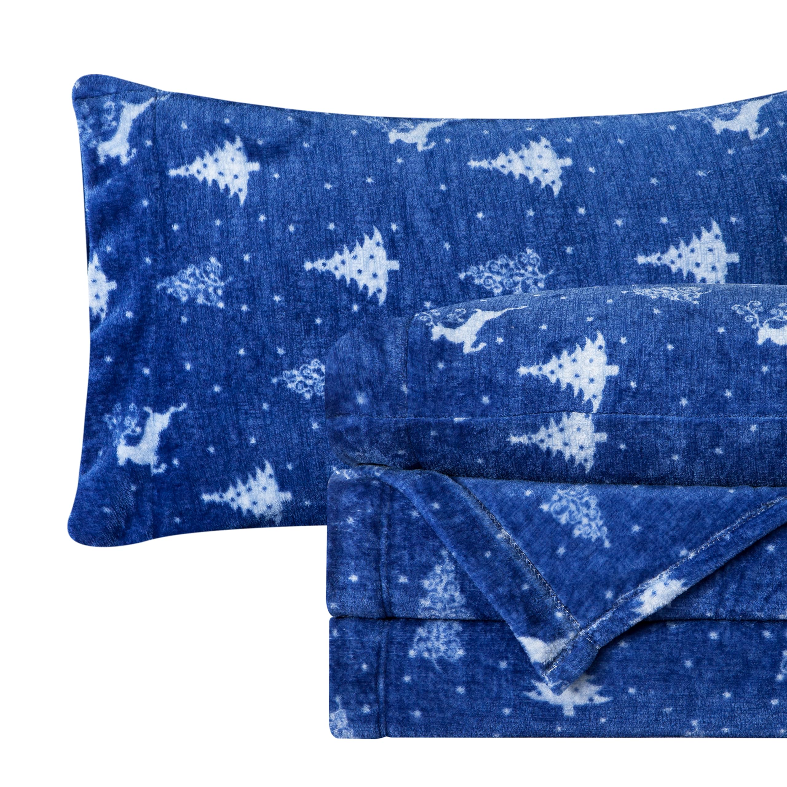 Amazon.com: Elegant Comfort Luxuriously Soft 4-Piece Holiday Velvet ...