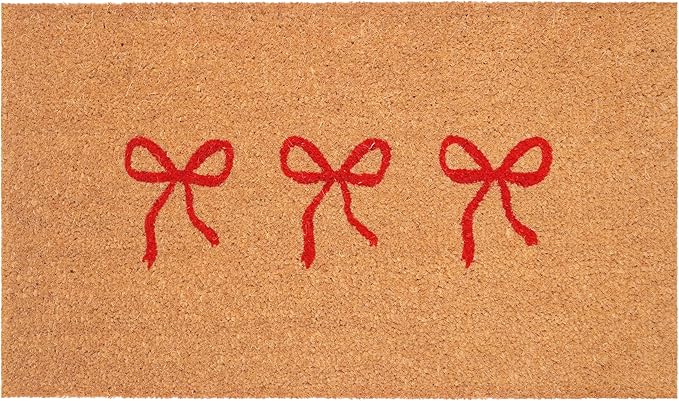 Amazon.com : Calloway Mills Red Bow Trio Doormat (17" x 29") : Patio ...
