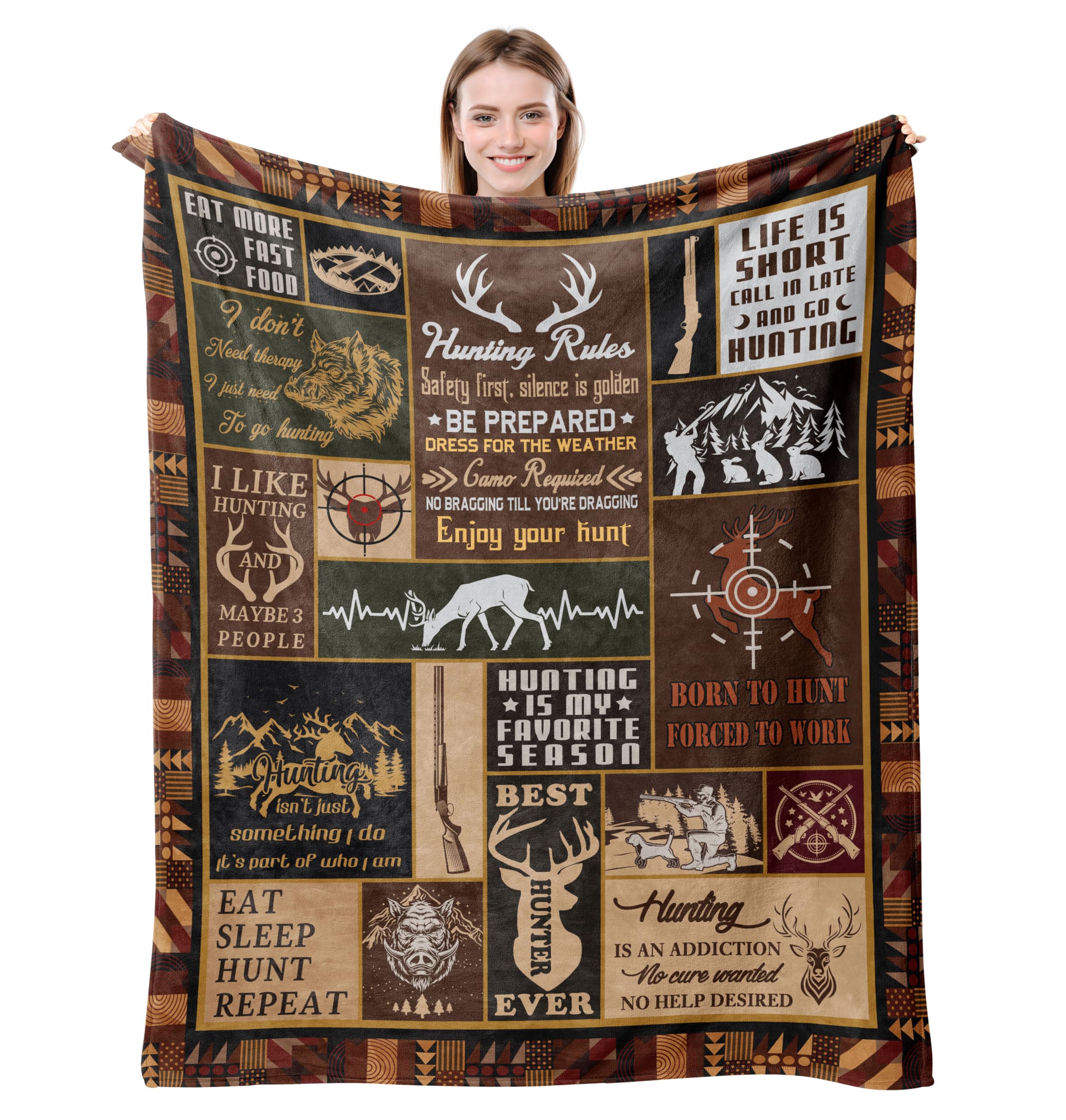 Amazon.com: Basiole Hunting Gifts for Men Blanket, Hunting Gifts, Deer ...