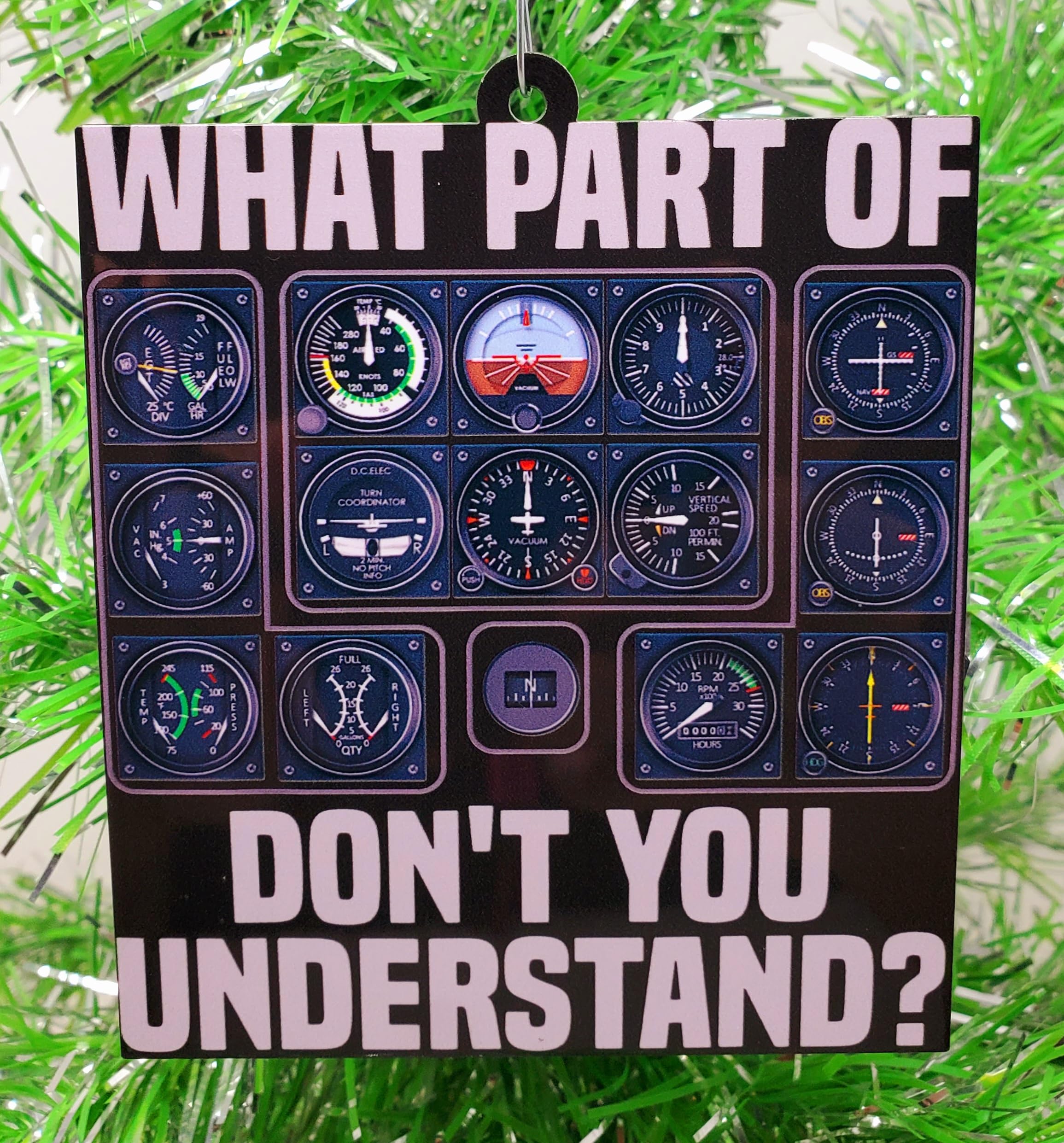 Amazon.com: Pilot Ornament - Aviation Instrument Pannel What Part of ...